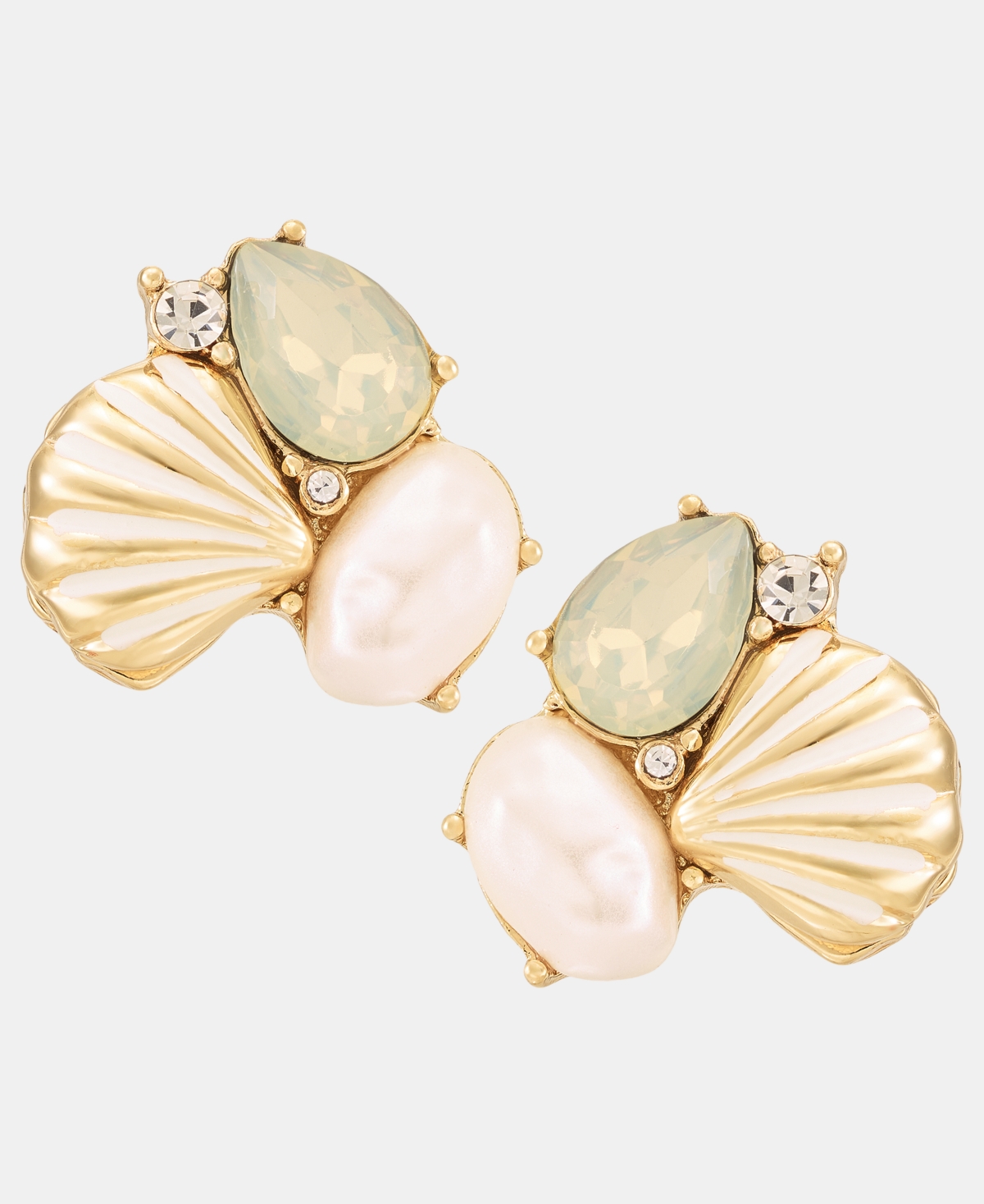 Click here for lonna & lilly Stone Cluster Shell Stud Earrings -... prices