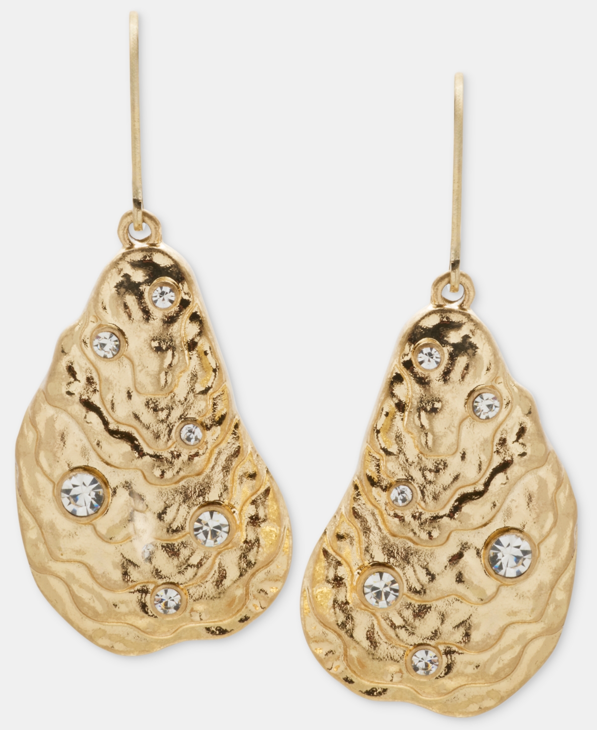 Click here for lonna & lilly Pave Oyster Shell Drop Earrings - Cr... prices
