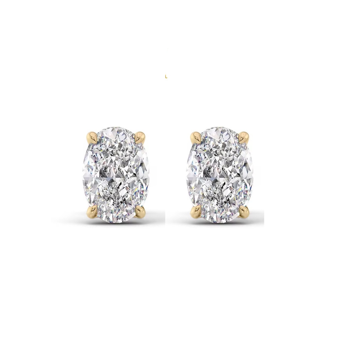 Click here for Dloria Elena Oval Moissanite Vermeil Stud Earrings... prices