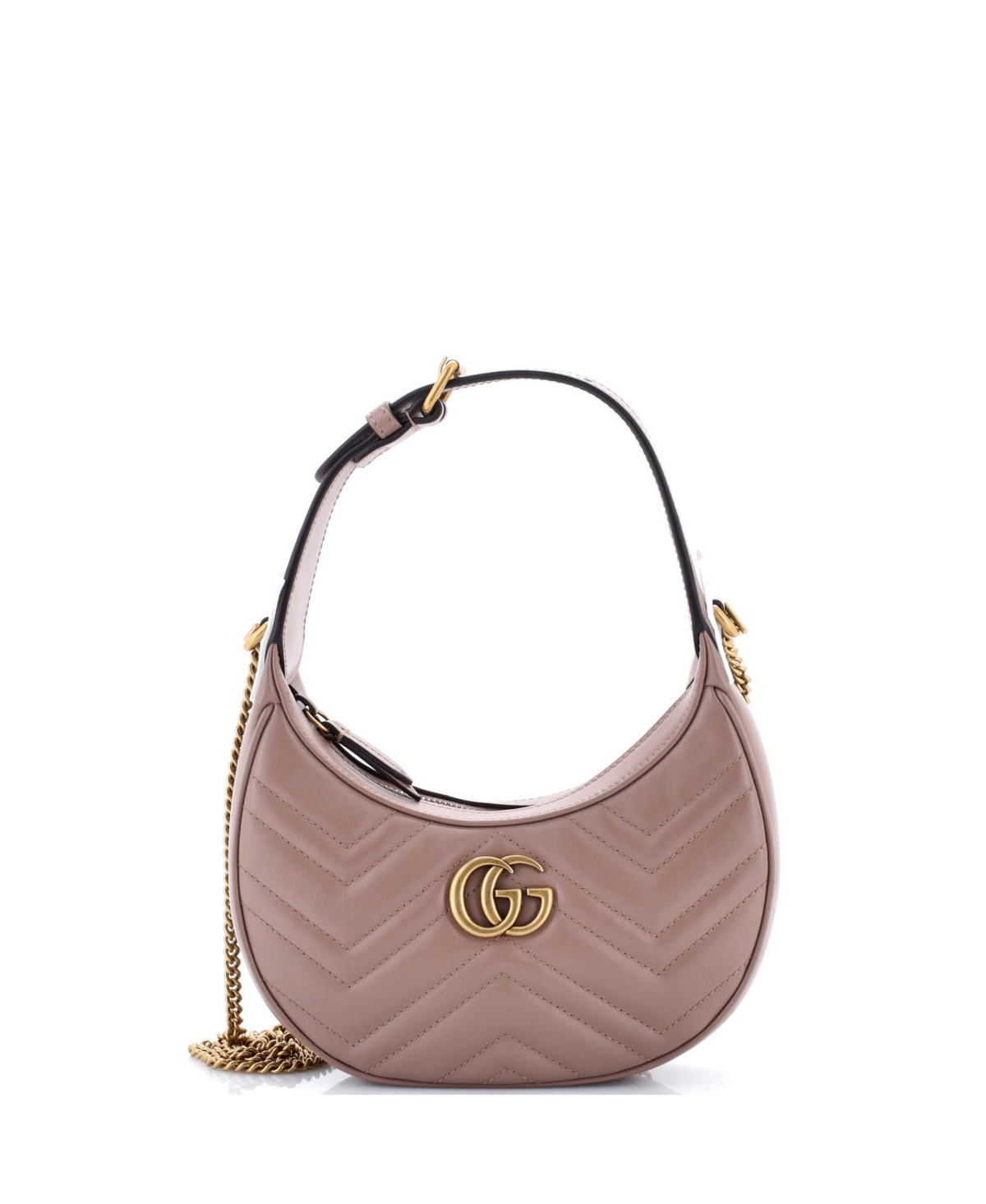 Click here for Pre-Owned Gucci Mini Gg Marmont Half Moon Hobo Mat... prices