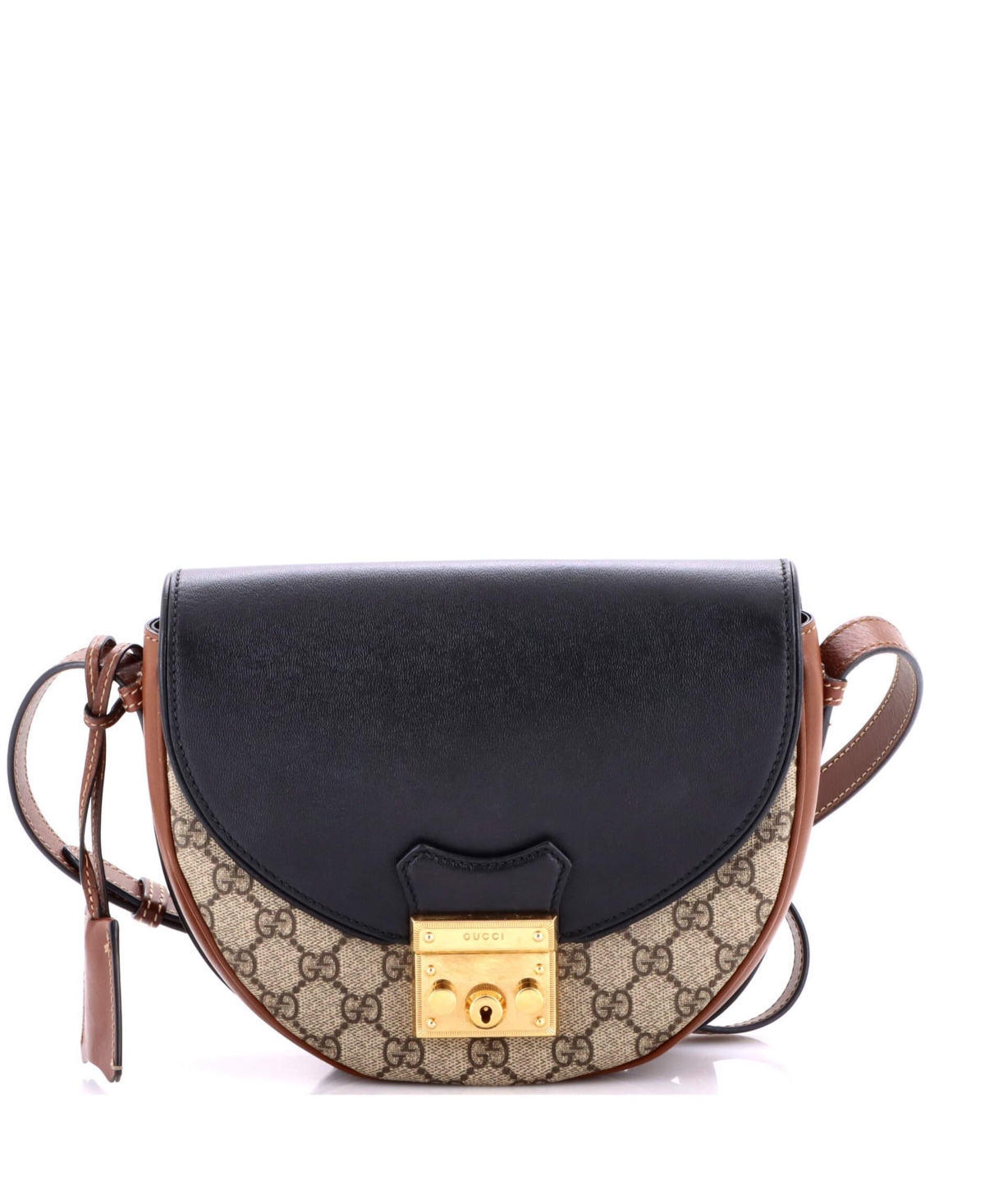 Click here for Pre-Owned Gucci Small Padlock Saddle Shoulder Bag... prices