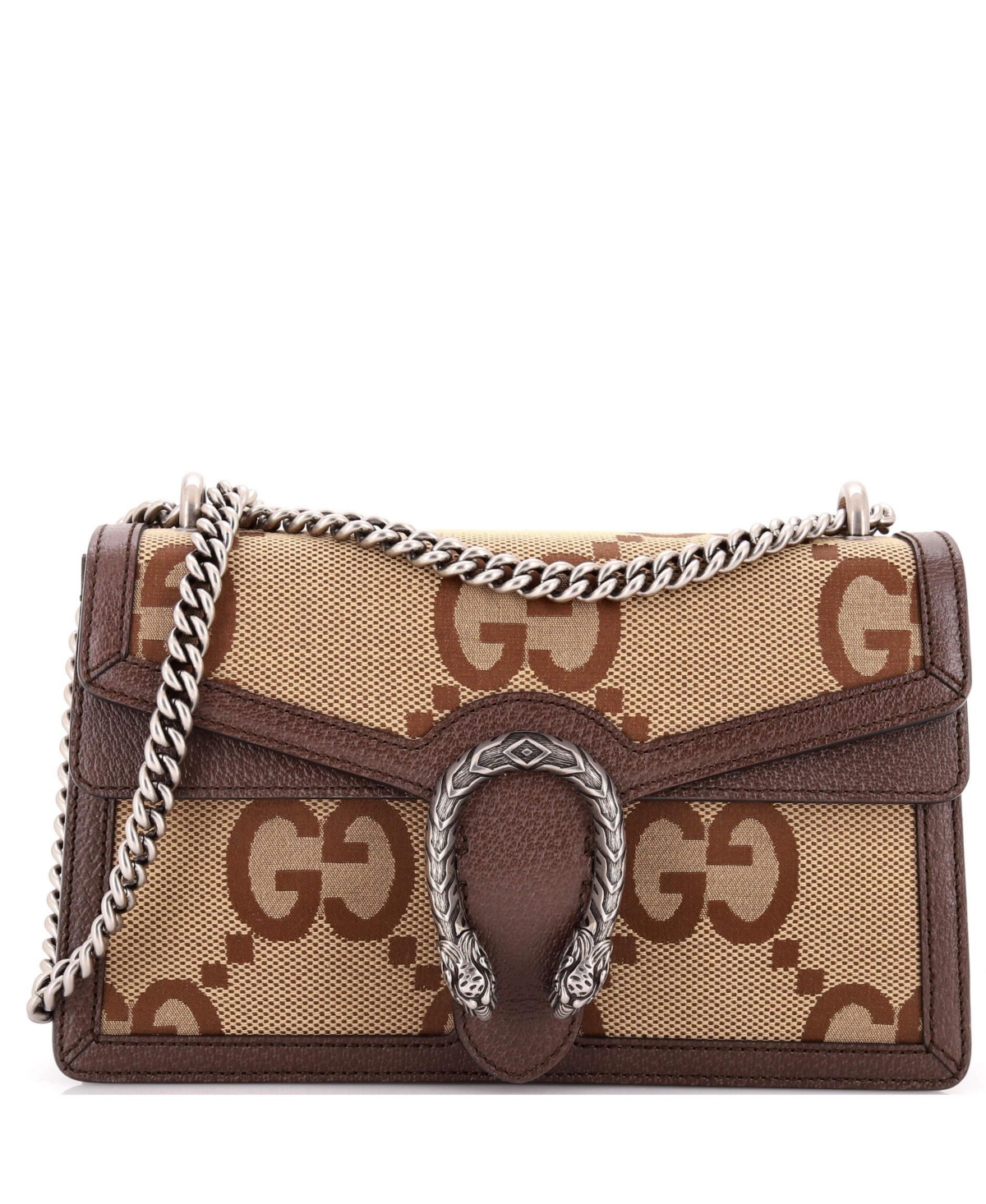 Click here for Pre-Owned Gucci Small Dionysus Bag Jumbo Gg Canvas... prices