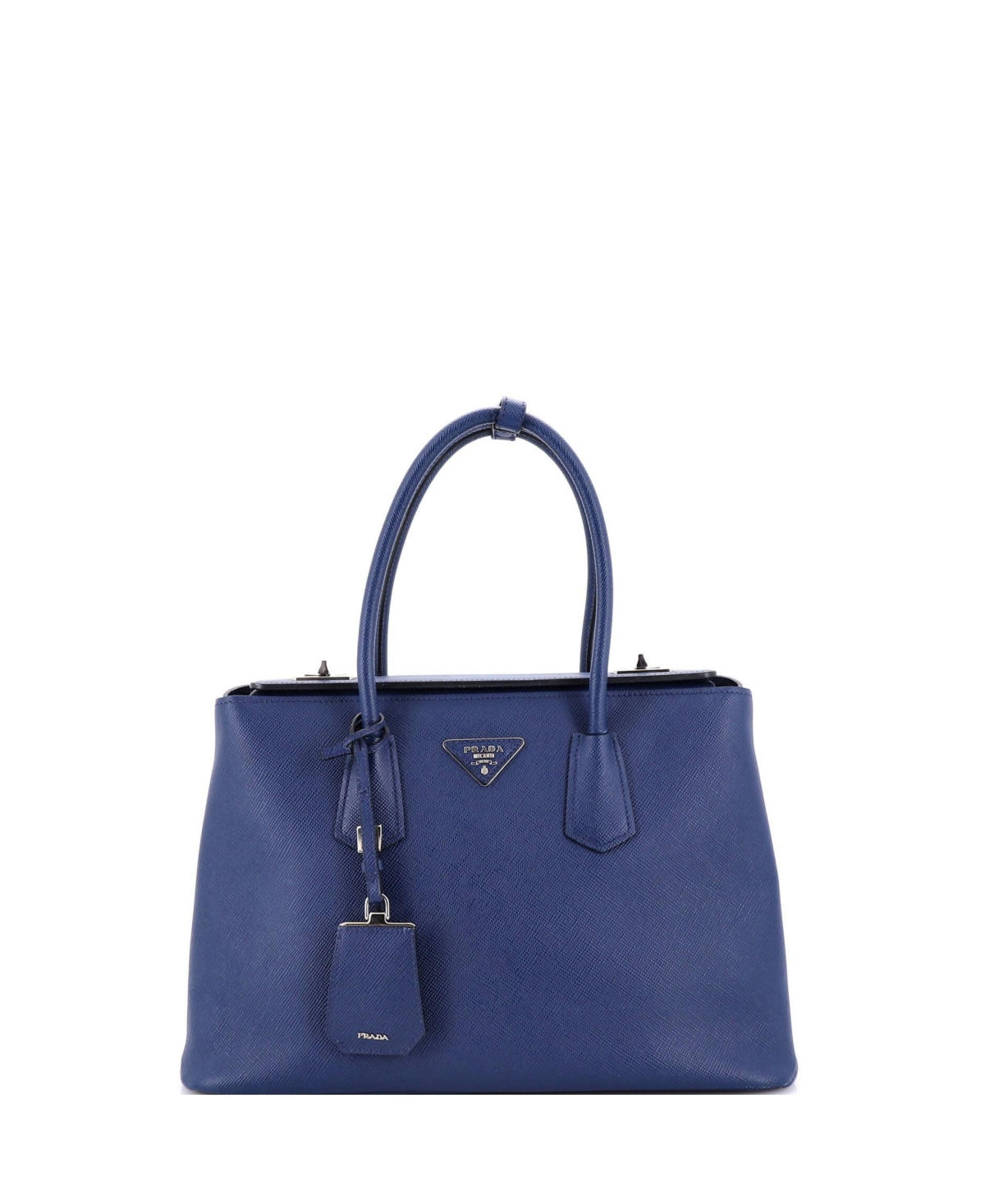 Click here for Pre-Owned Prada Small Turnlock Cuir Twin Tote Saff... prices