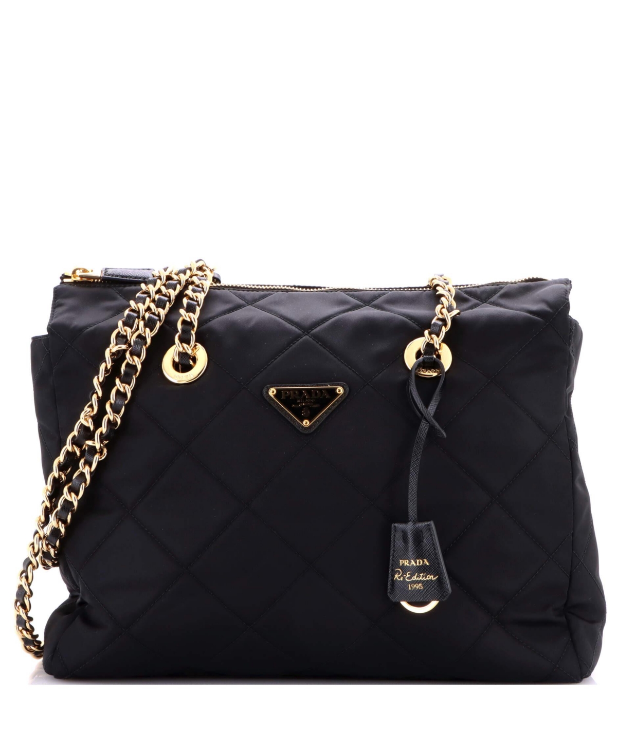 Click here for Pre-Owned Prada Medium Re-Edition 1995 Chain Tote... prices
