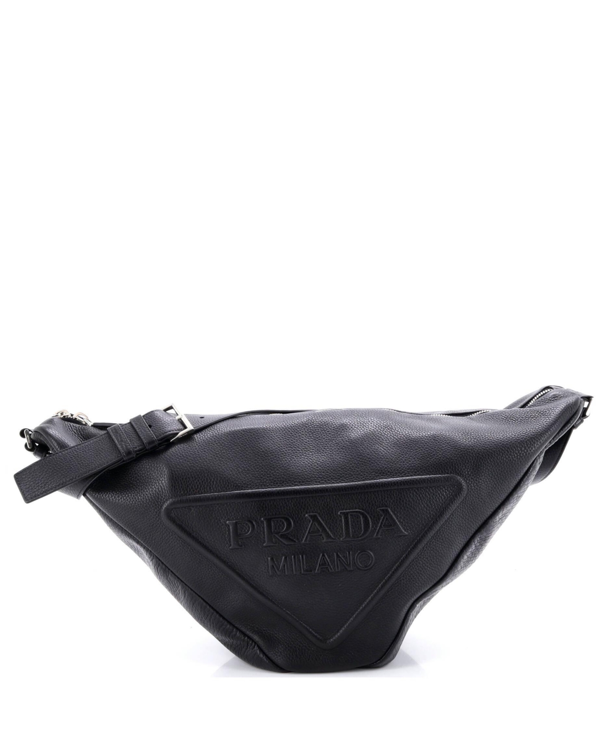 Click here for Pre-Owned Prada Large Triangle Logo Zip Messenger... prices