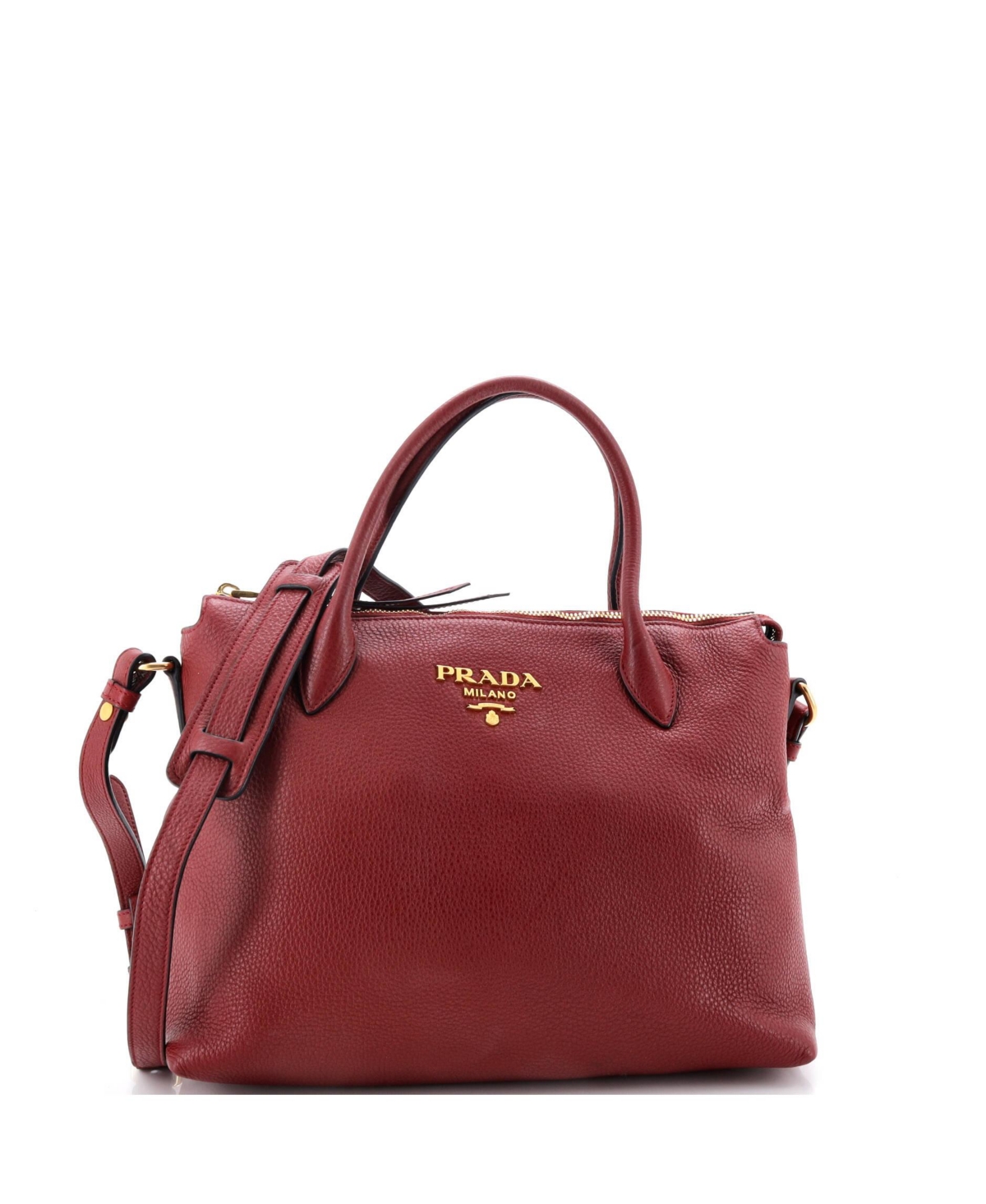 Click here for Pre-Owned Prada Medium Dual Strap Zip Tote Vitello... prices