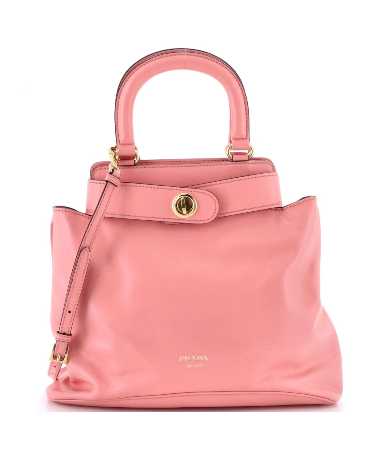 Click here for Pre-Owned Prada Medium Carey Tote Bag Leather - Pi... prices