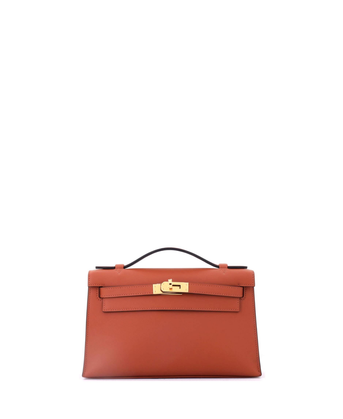 Click here for Pre-Owned HERMES Kelly Pochette Swift - Brown prices