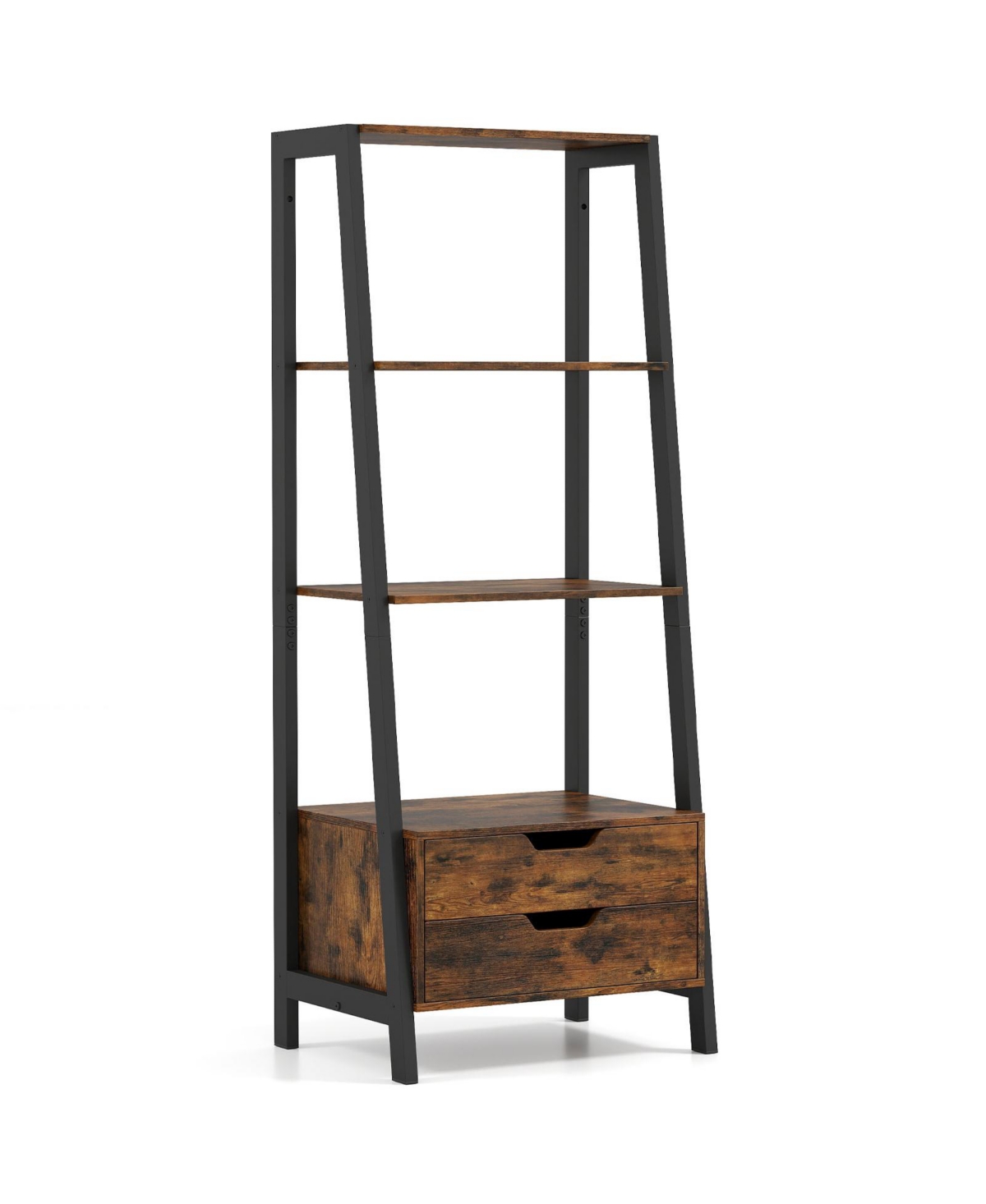 Click here for Slickblue Tall 4 Tier Ladder Shelf Bookcase with 2... prices