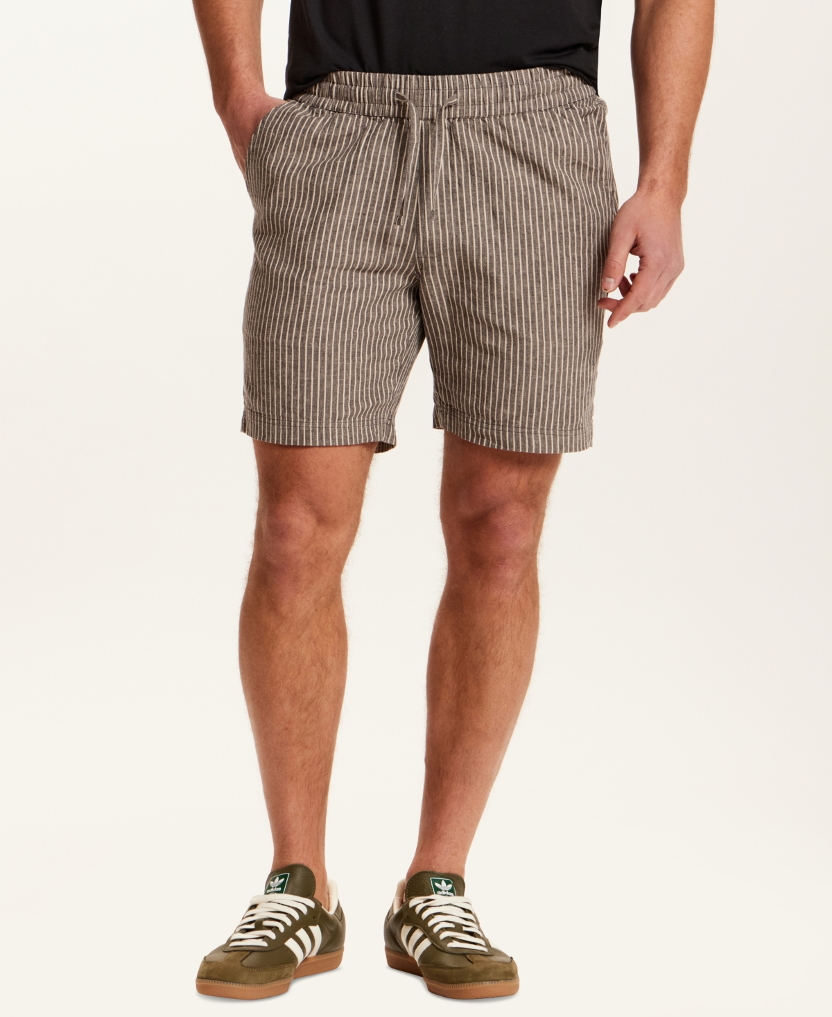 Click here for Vintage & Black Mens Chambray Drawstring Stripe Sh... prices