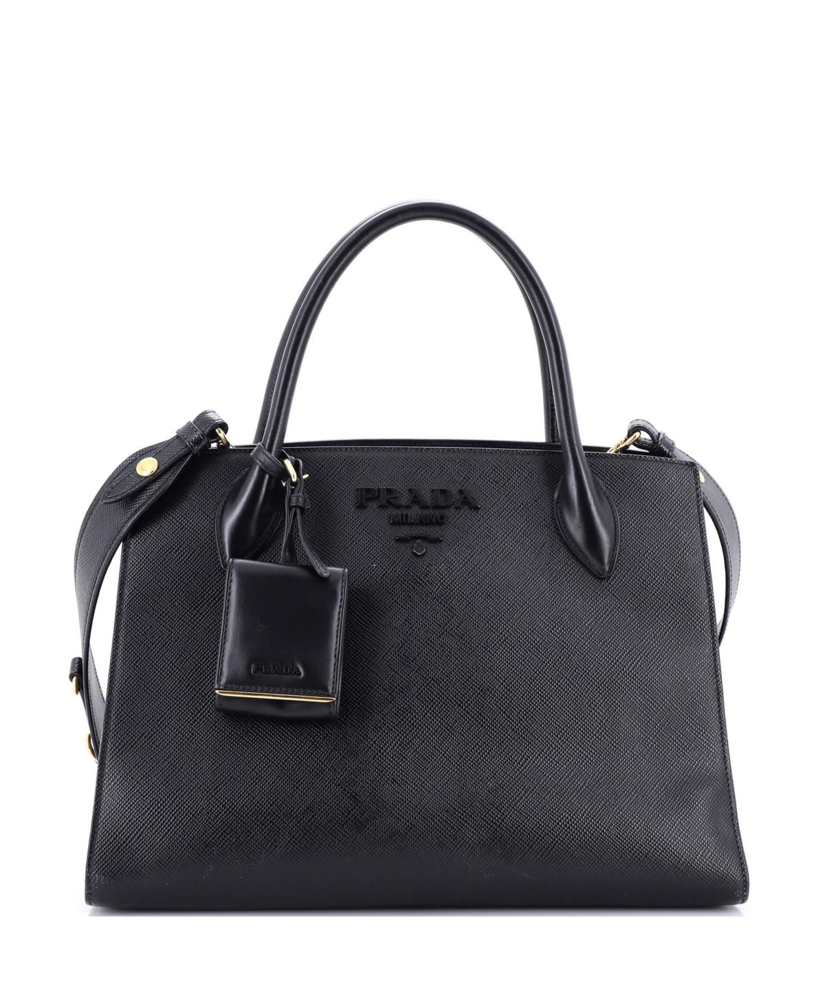 Click here for Pre-Owned Prada Medium Monochrome Tote Saffiano wi... prices