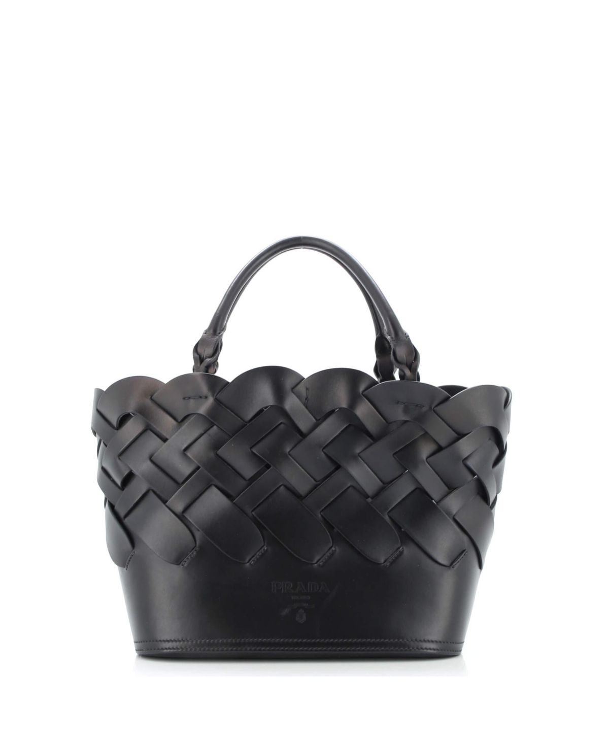 Click here for Pre-Owned Prada Small Tress Tote Leather - Black prices