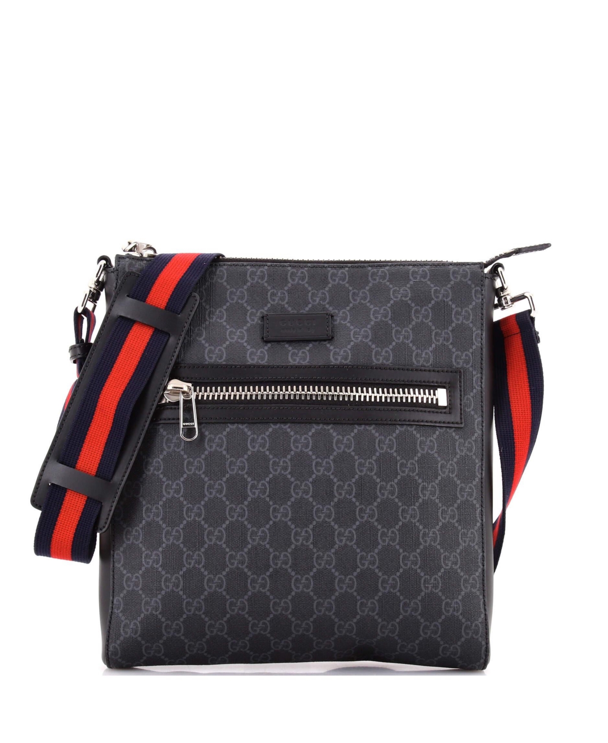 Click here for Pre-Owned Gucci Medium Web Strap Front Zip Messeng... prices