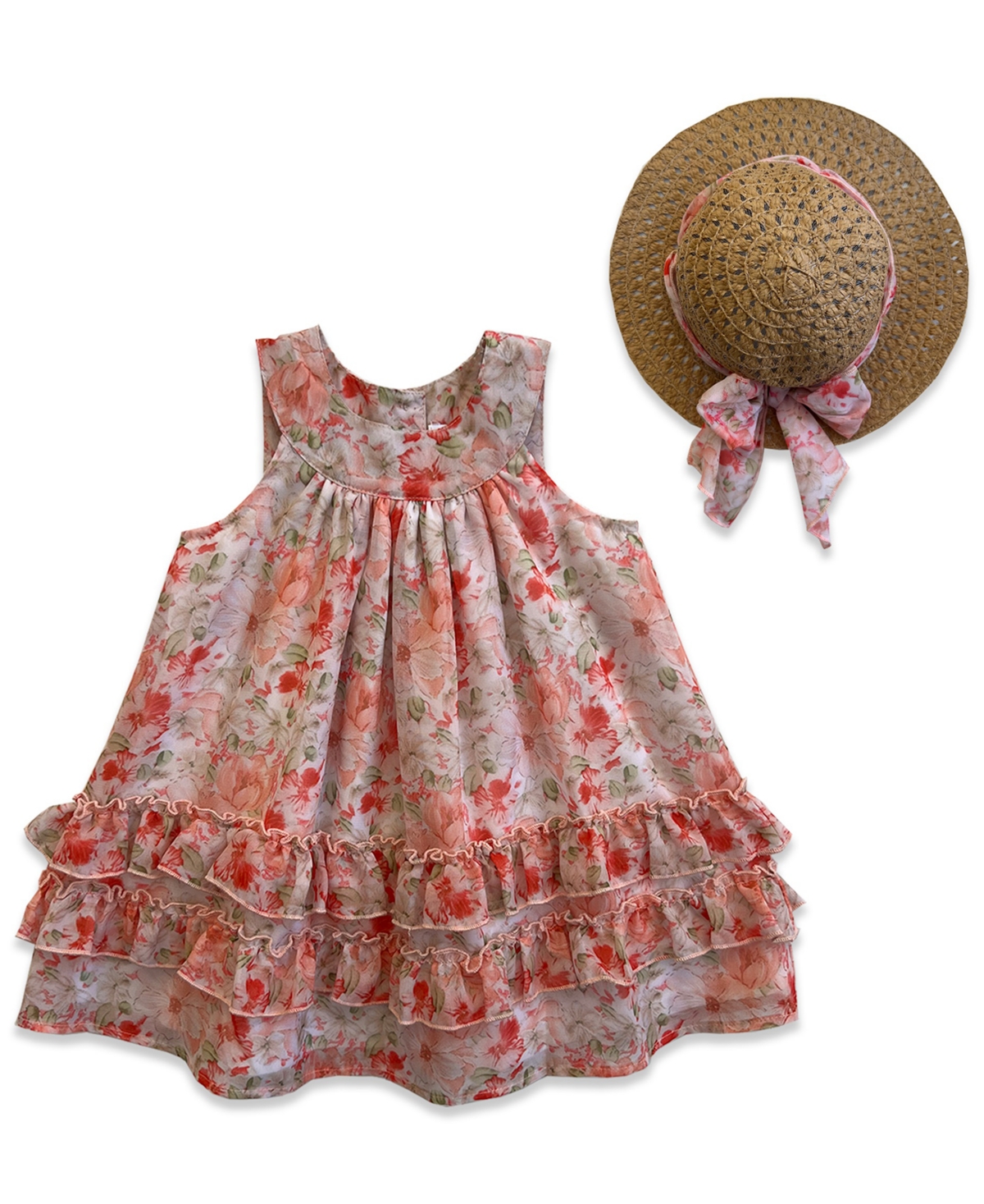 Click here for Blueberi Boulevard Baby Girls Chiffon Sleeveless D... prices