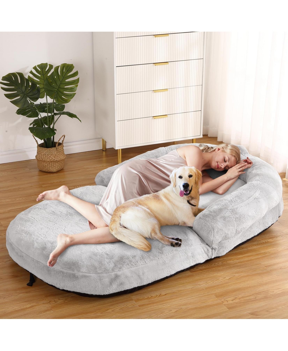 Click here for gaomon Human Giant Dog Bed for People Adult  Folda... prices