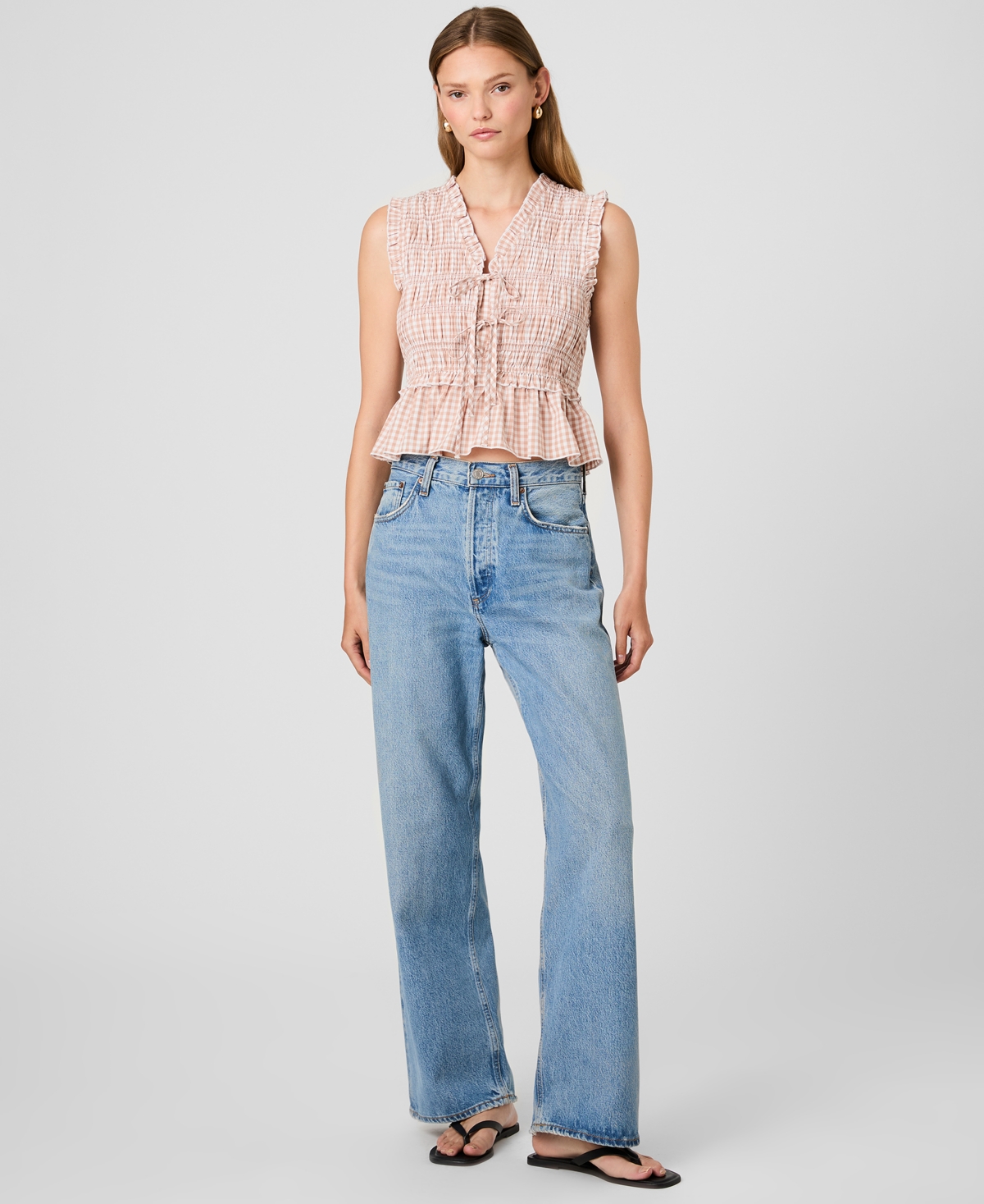 Click here for French Connection Womens Sleeveless V-Neck Top - P... prices