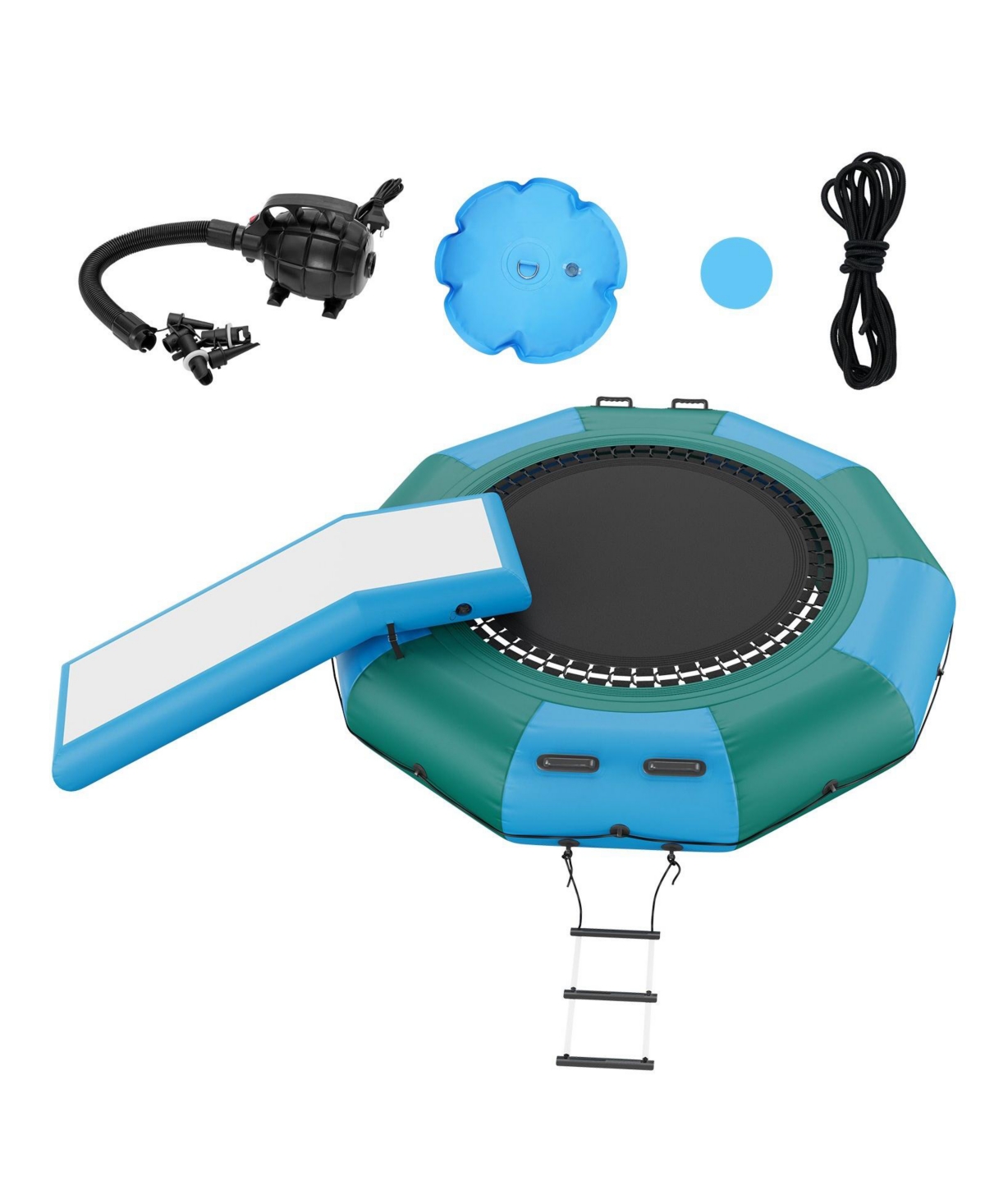 Click here for Mecale Inflatable Water Bouncer with Slide  Ladder... prices