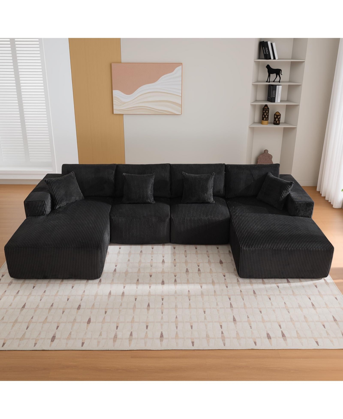 Click here for gaomon 137 U-Shaped Modular Sectional Sofa  4-Piec... prices