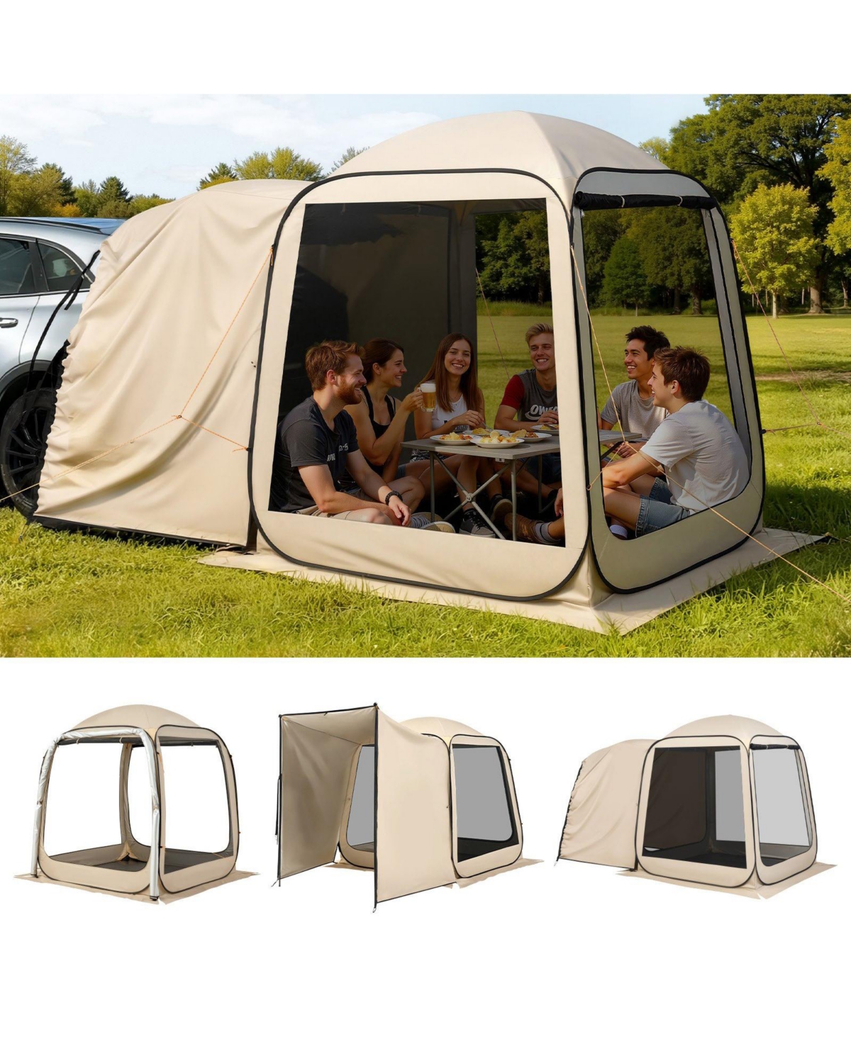 Click here for Mecale Pop-Up Screen House Tent for 4-8 People - B... prices