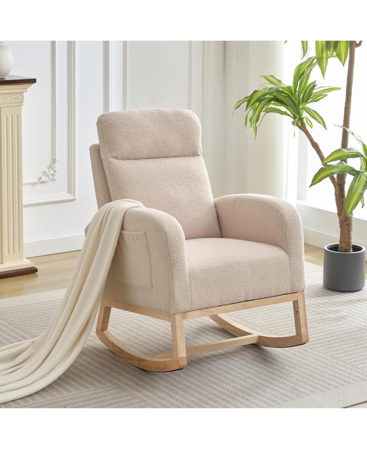 Click here for gaomon Upholstered Nursery Glider Rocking Chair wi... prices
