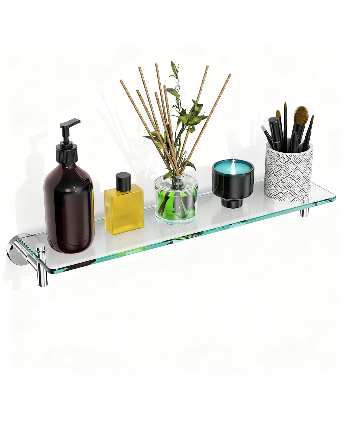 Click here for Yigii Glass Shelves Bathroom Chrome Stainless Stee... prices