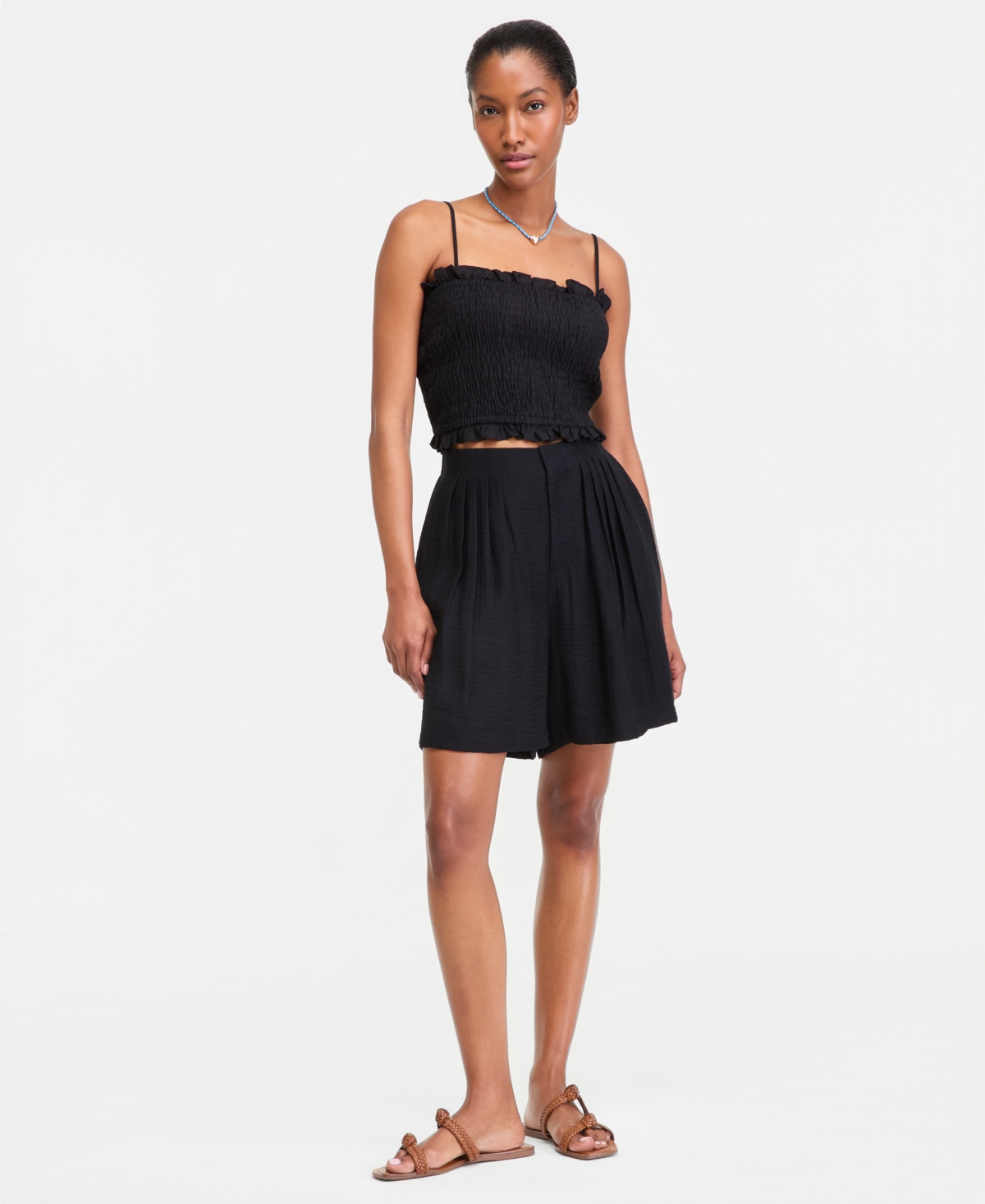 Click here for On 34th Womens Pleated Gauze Shorts  Macys Exclusi... prices