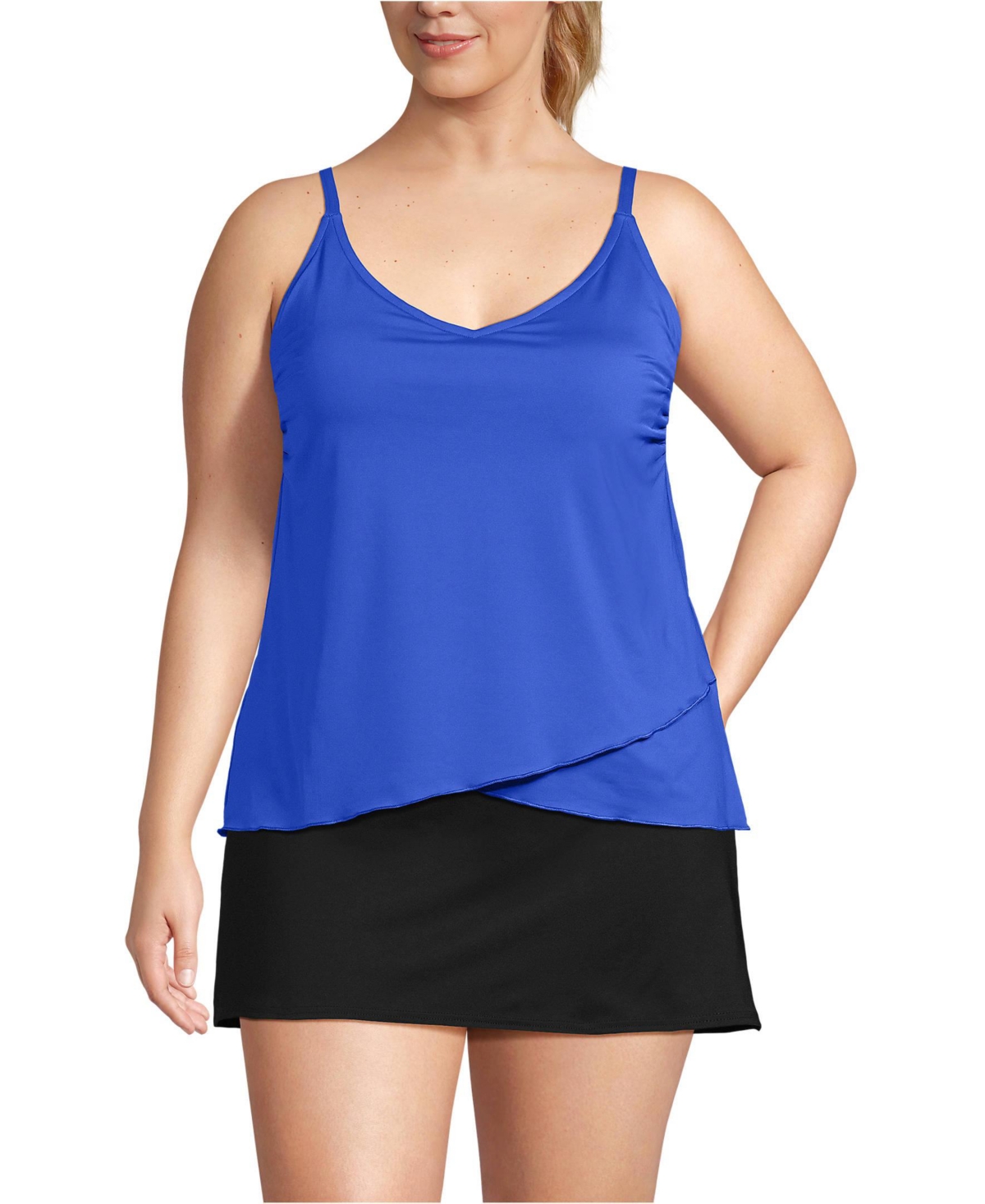 Click here for Lands End Womens Plus Size Tulip Hem Tankini Top -... prices