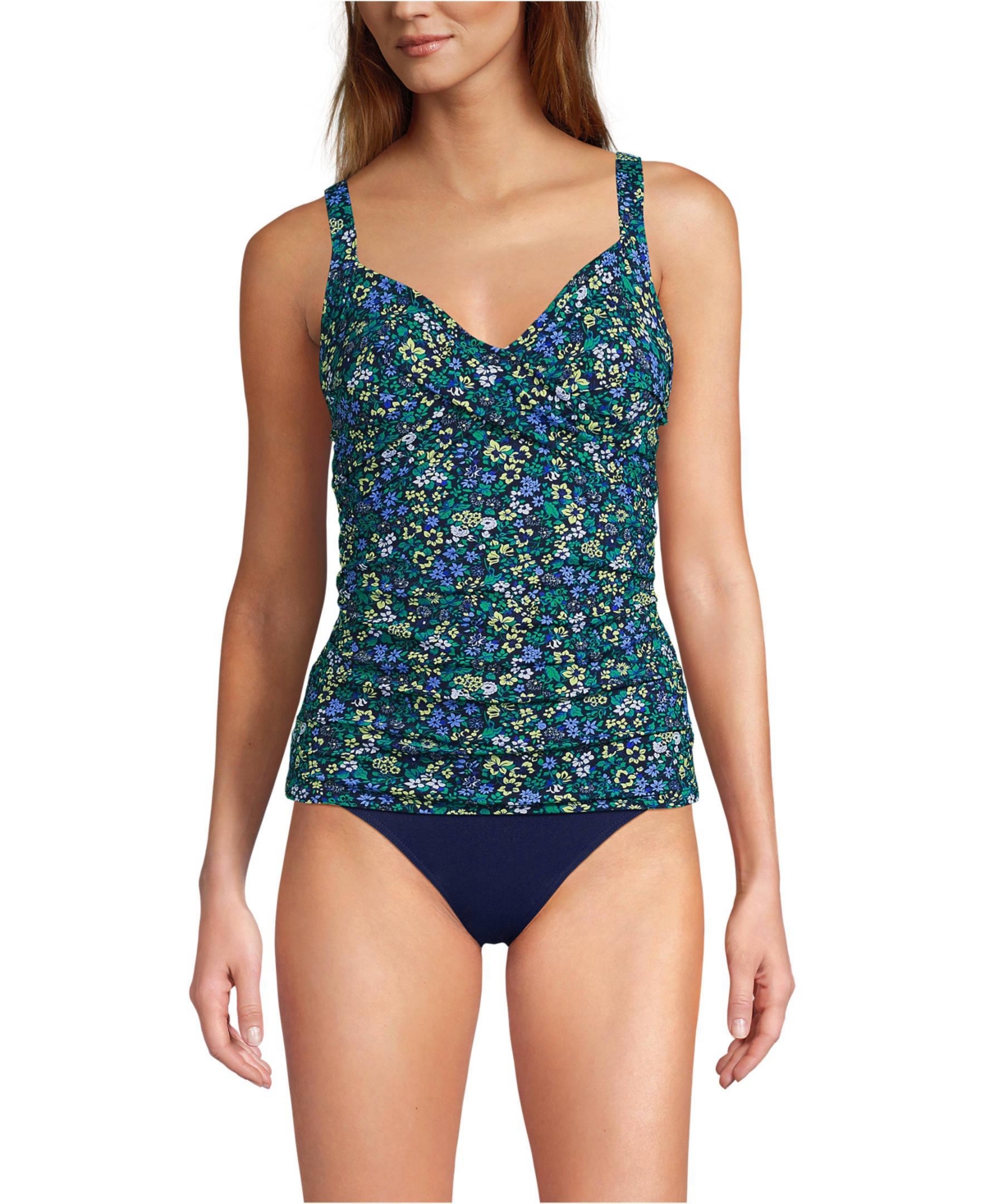 Click here for Lands End Womens Dd-Cup V-Neck Wrap Underwire Tank... prices