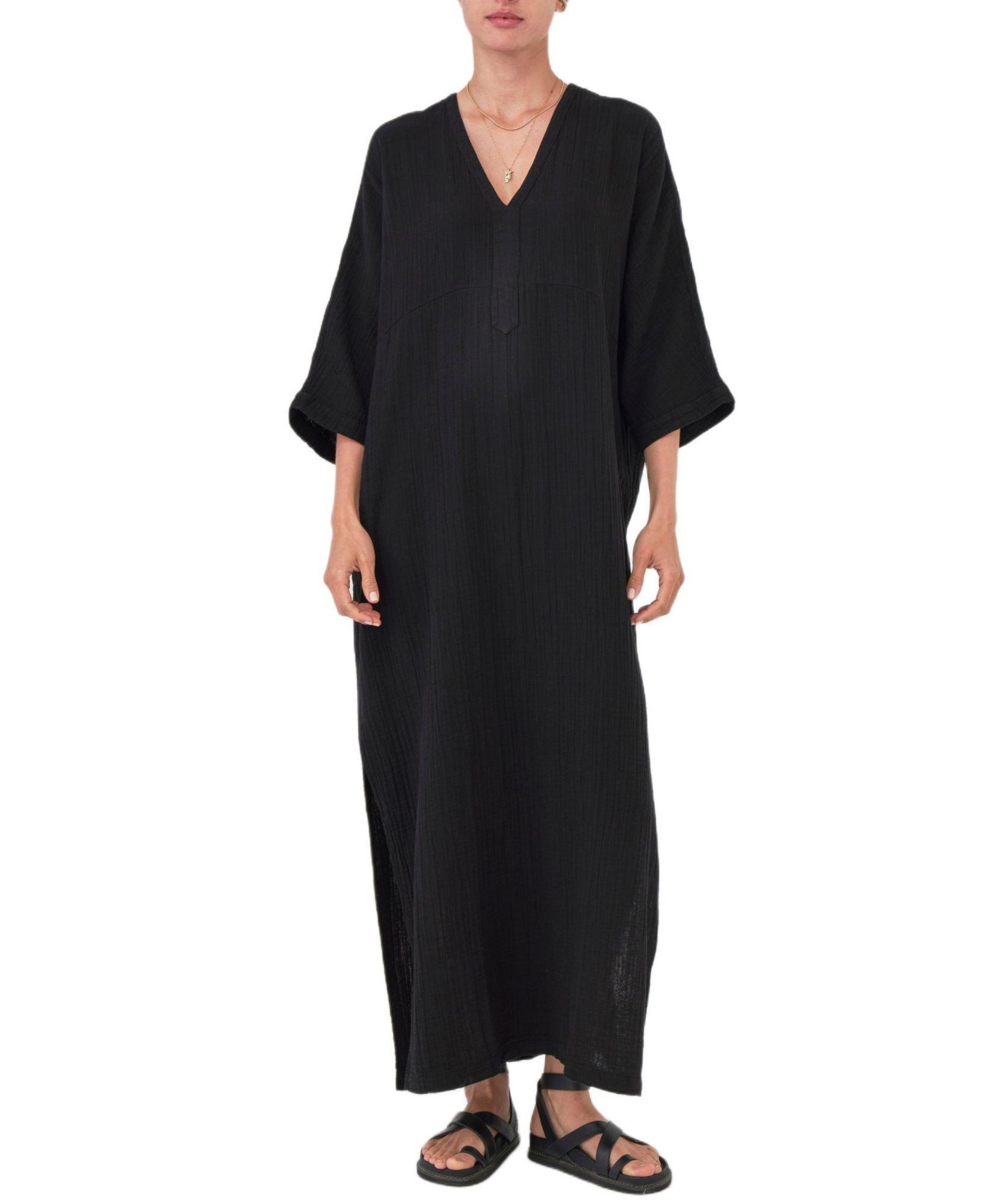 Click here for Ocean+Main Womens Ocean+Main Gauze Arc Seam Caftan... prices