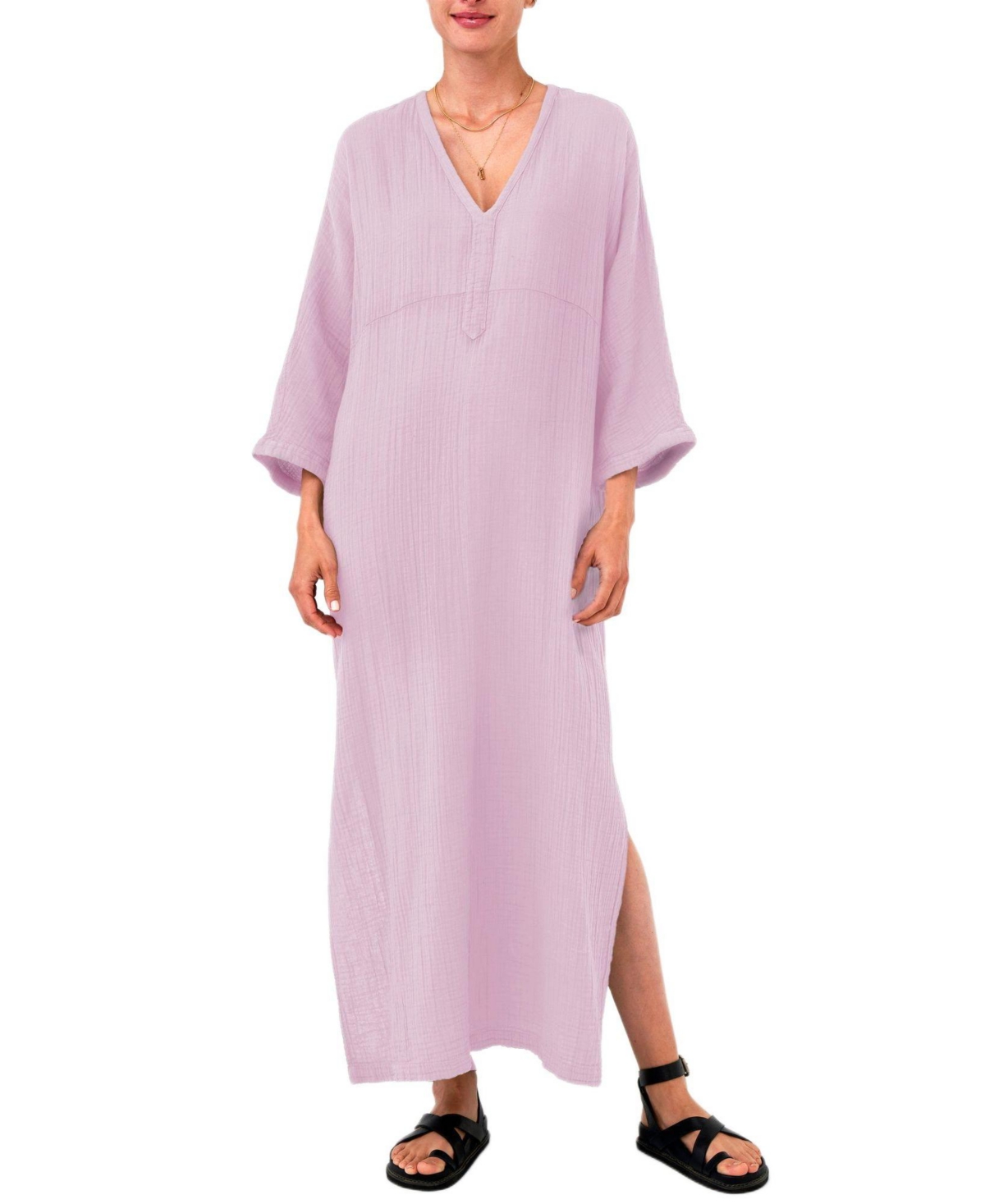 Click here for Ocean+Main Womens Ocean+Main Gauze Arc Seam Caftan... prices