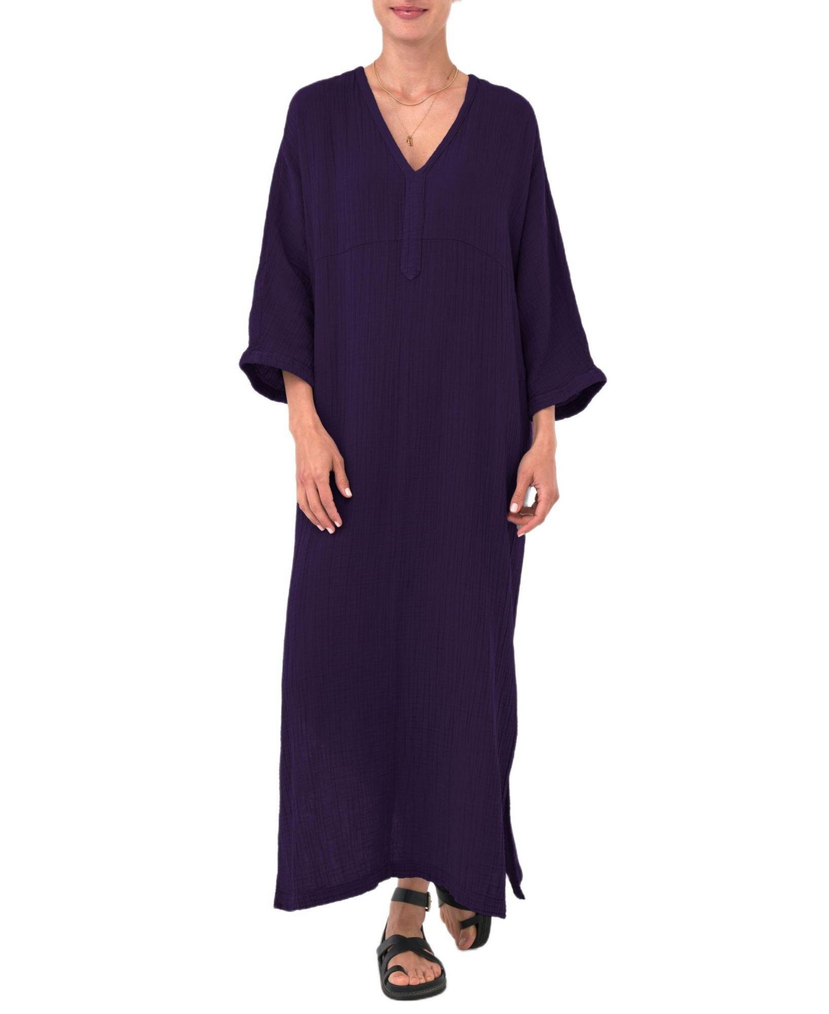 Click here for Ocean+Main Womens Ocean+Main Gauze Arc Seam Caftan... prices