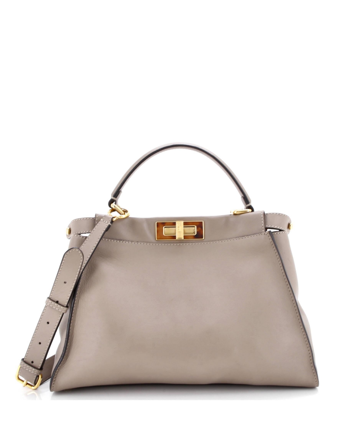 Click here for Pre-Owned Fendi Regular Peekaboo Bag Leather with... prices