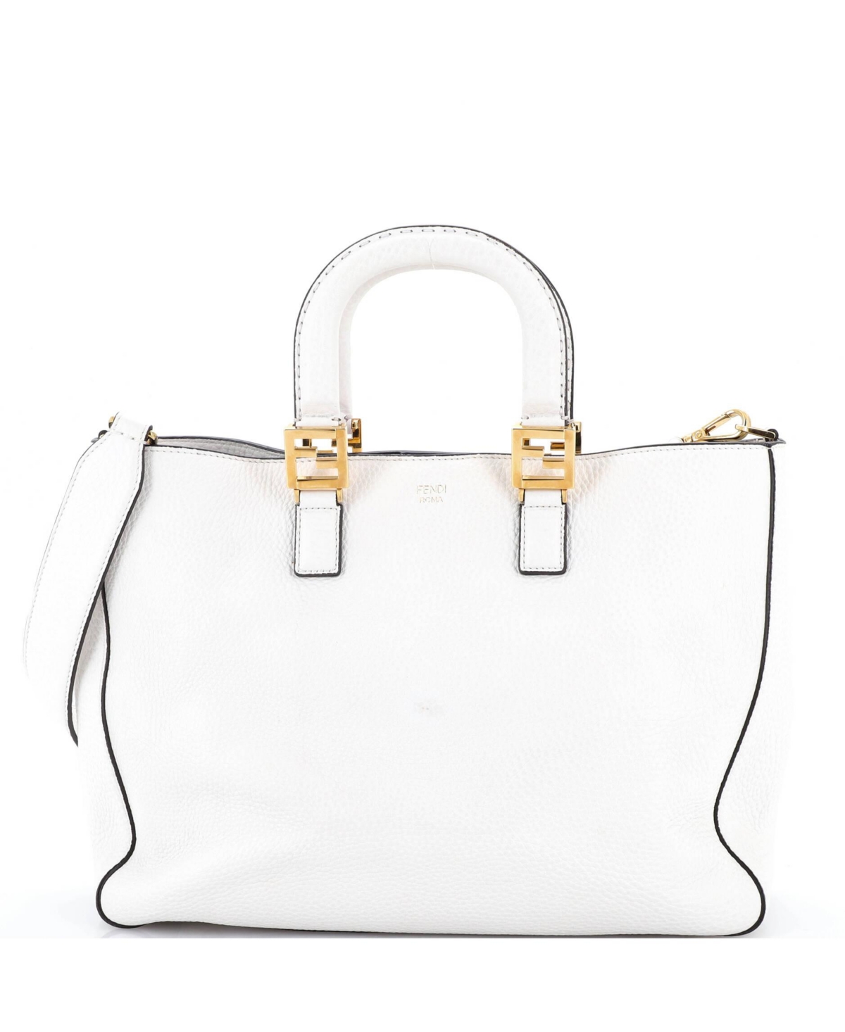 Click here for Pre-Owned Fendi Medium Selleria Ff Handle Tote Lea... prices