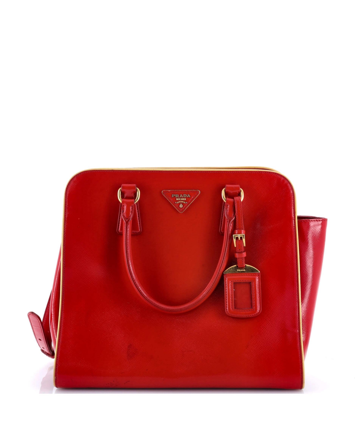 Click here for Pre-Owned Prada Medium Promenade Bag Vernice Saffi... prices