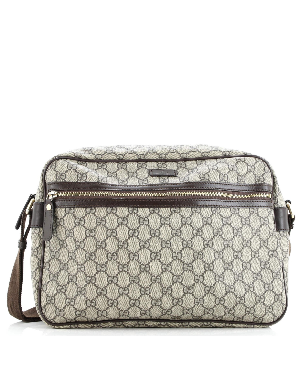 Click here for Pre-Owned Gucci Large Front Zip Camera Bag Gg Coat... prices