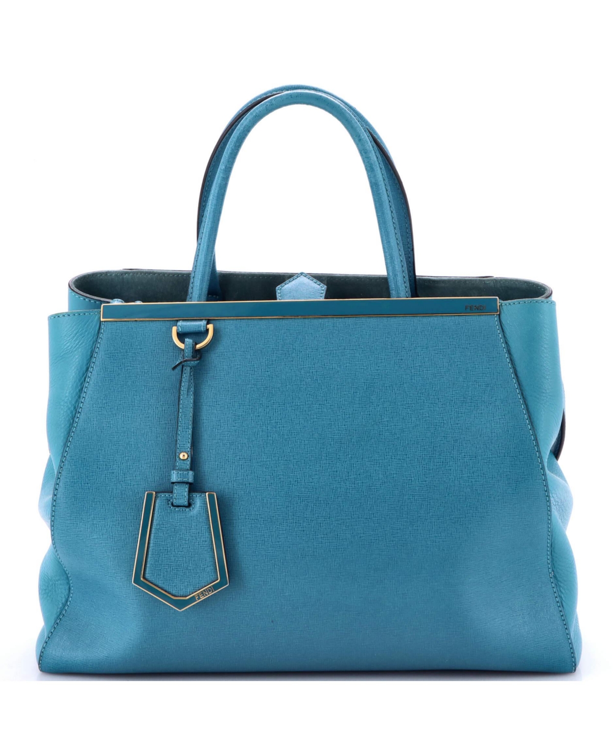 Click here for Pre-Owned Fendi Medium 2Jours Bag Leather - Blue prices