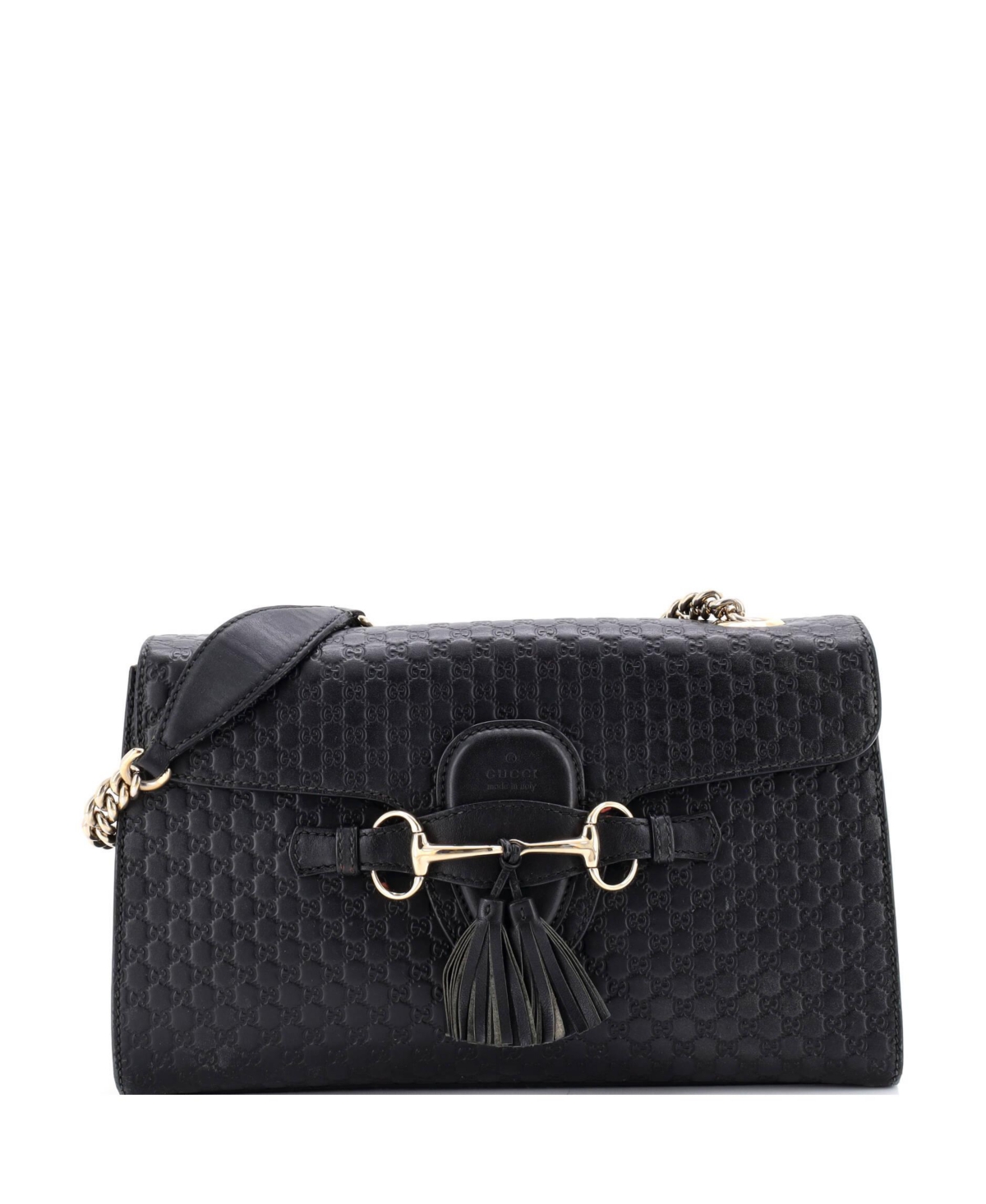 Click here for Pre-Owned Gucci Medium Emily Chain Flap Bag Microg... prices