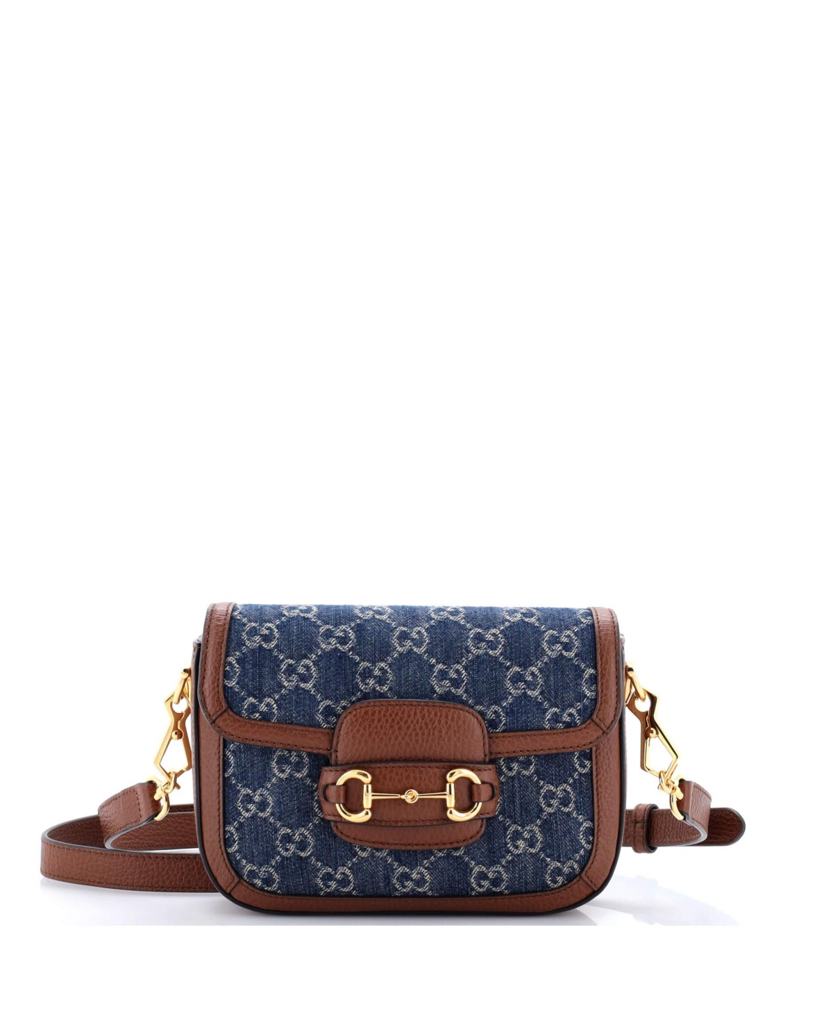 Click here for Pre-Owned Gucci Mini Horsebit 1955 Shoulder Bag Gg... prices