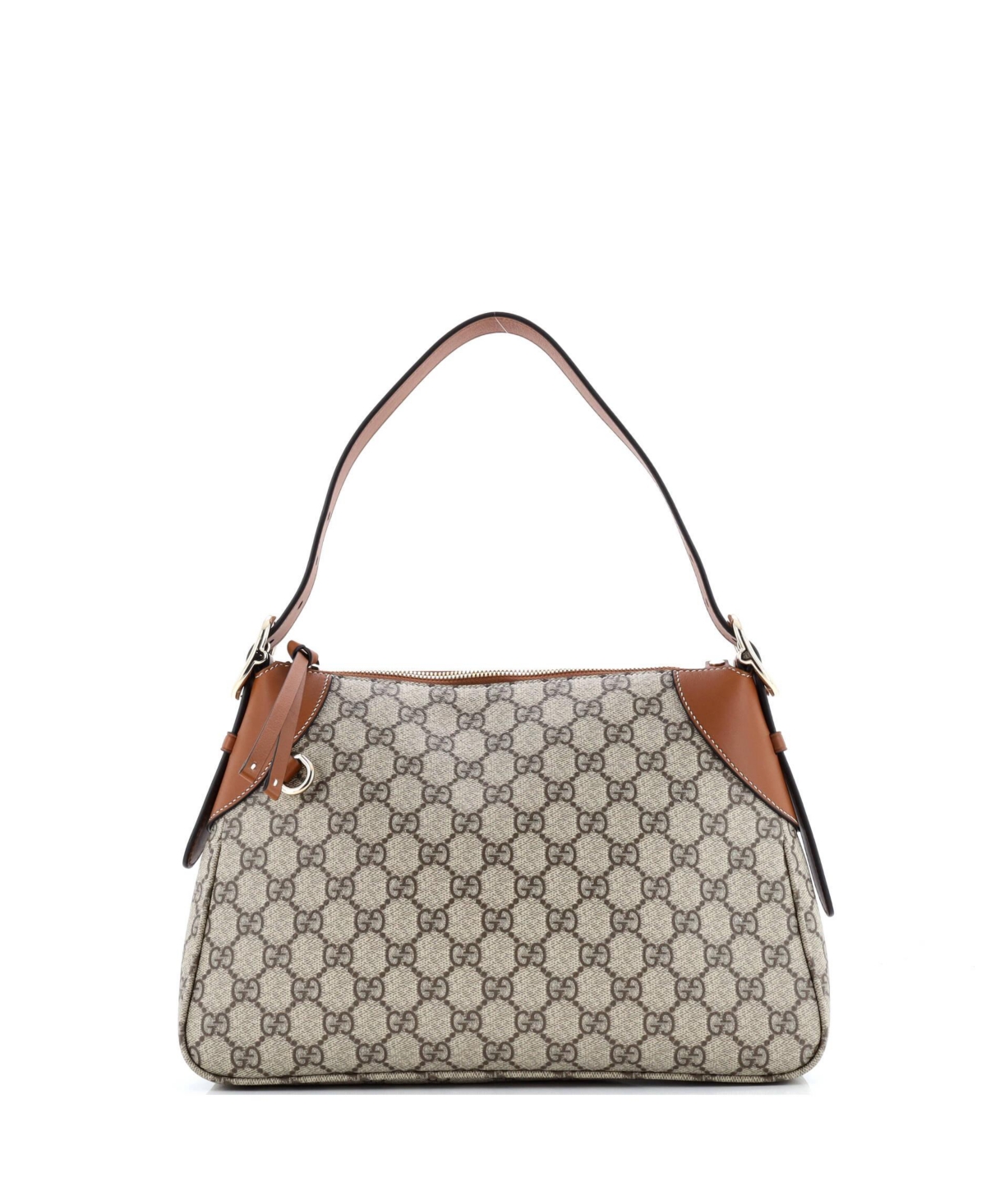 Click here for Pre-Owned Gucci Medium Emblem Shoulder Bag Gg Coat... prices