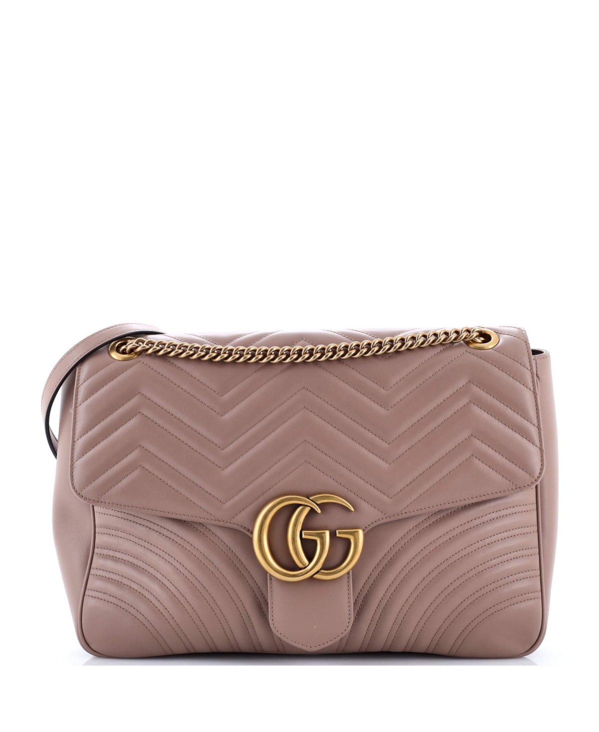 Click here for Pre-Owned Gucci Large Gg Marmont Flap Bag Matelass... prices