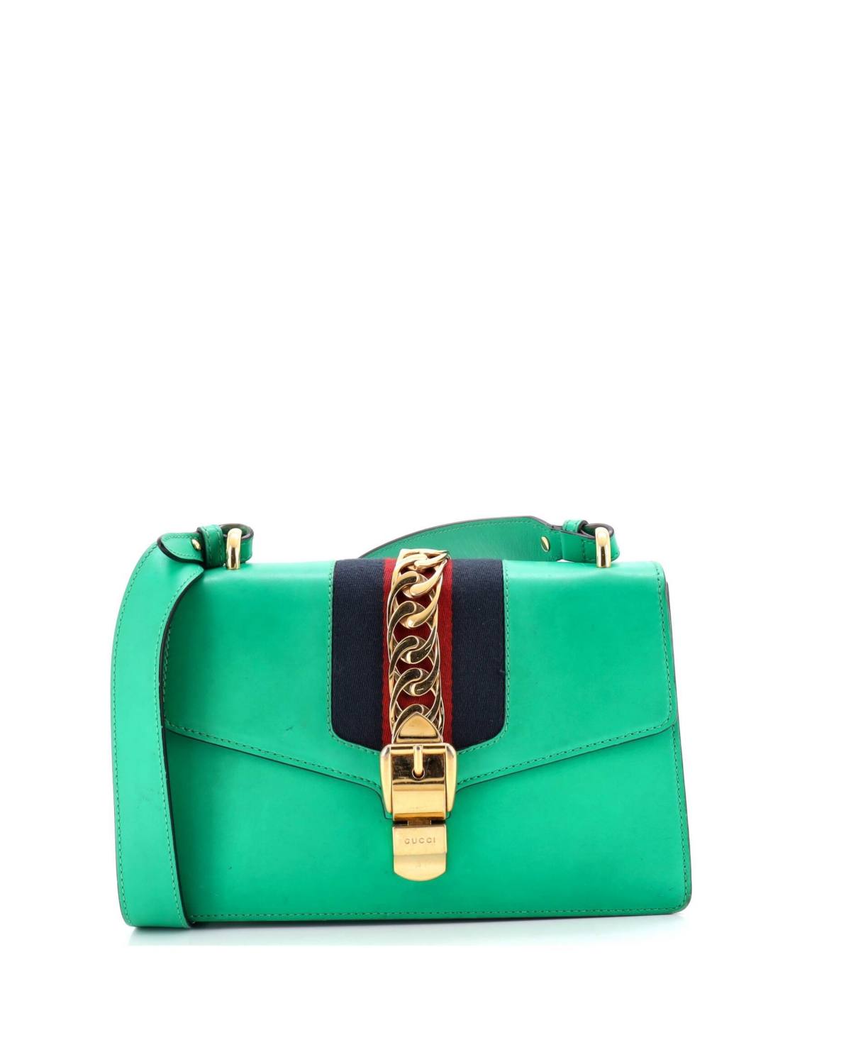 Click here for Pre-Owned Gucci Small Sylvie Shoulder Bag Leather... prices