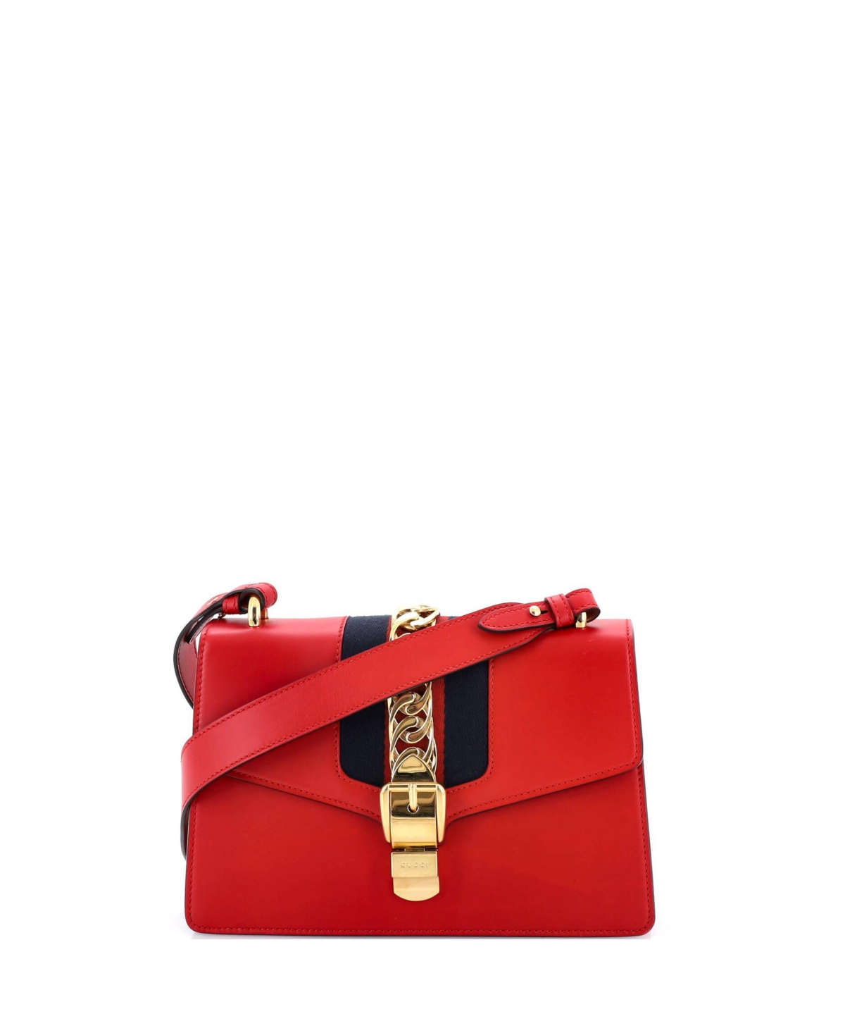 Click here for Pre-Owned Gucci Small Sylvie Shoulder Bag Leather... prices