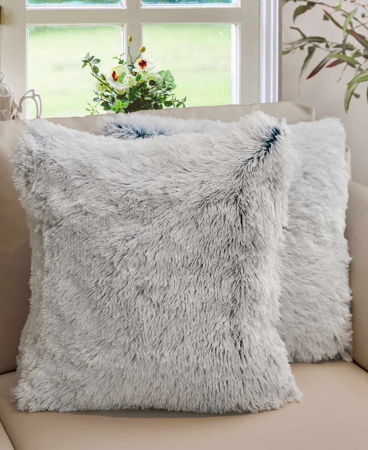 Click here for Cheer Collection Textured Fluffy Decorative Pillow... prices