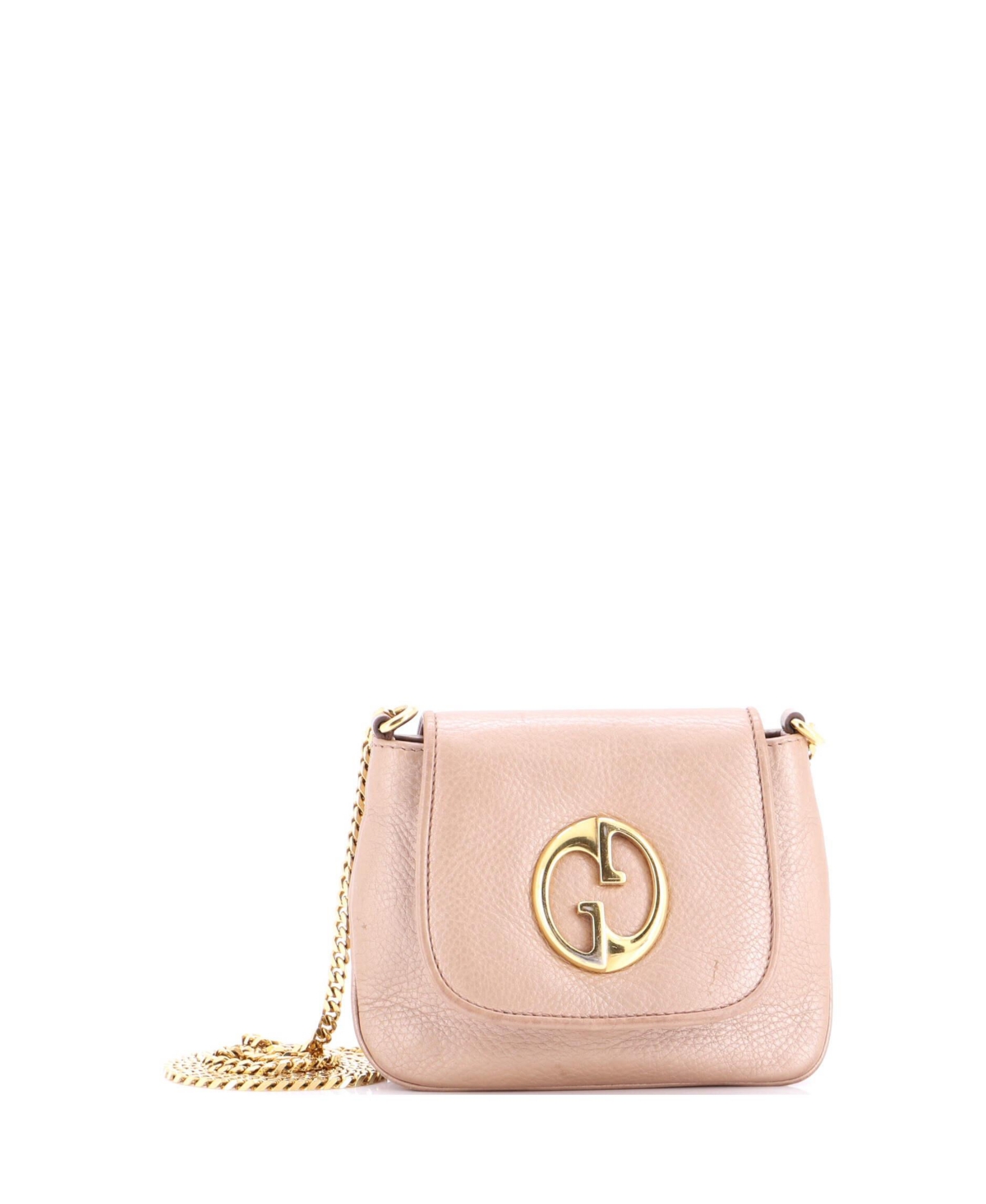 Click here for Pre-Owned Gucci Small 1973 Chain Shoulder Bag Leat... prices