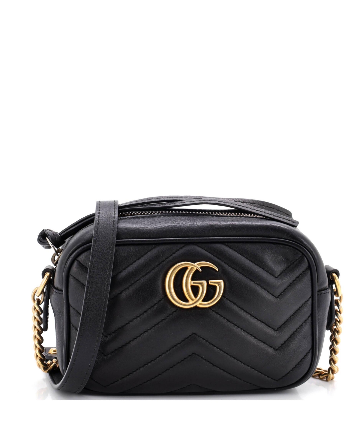 Click here for Pre-Owned Gucci Mini Gg Marmont Shoulder Bag Matel... prices