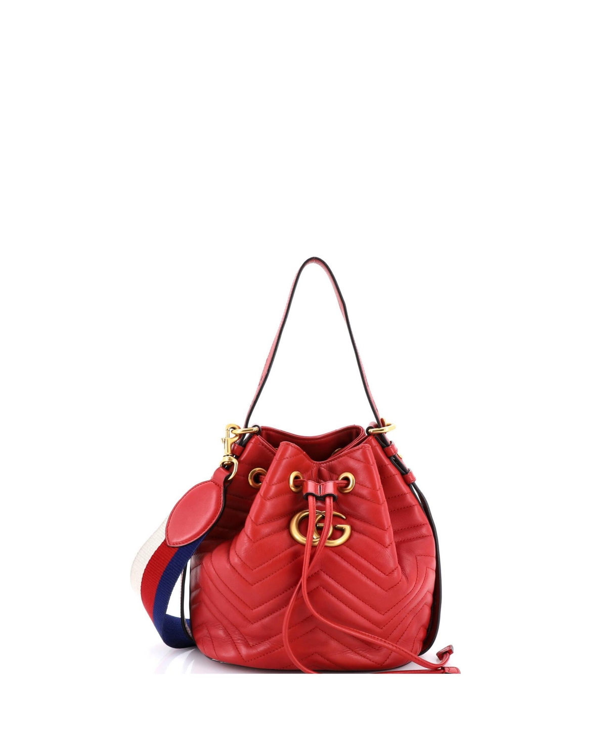Click here for Pre-Owned Gucci Small Gg Marmont Bucket Bag Matela... prices