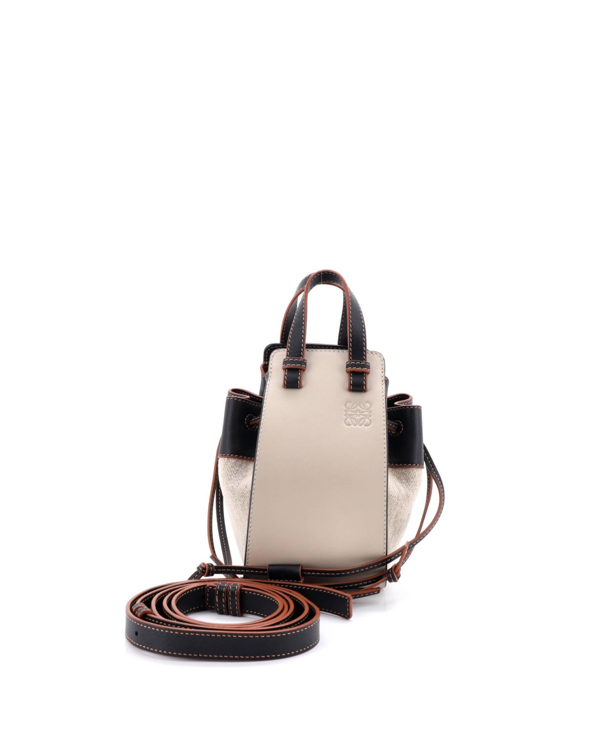 Click here for Pre-Owned Loewe Mini Hammock Bag Leather and Canva... prices