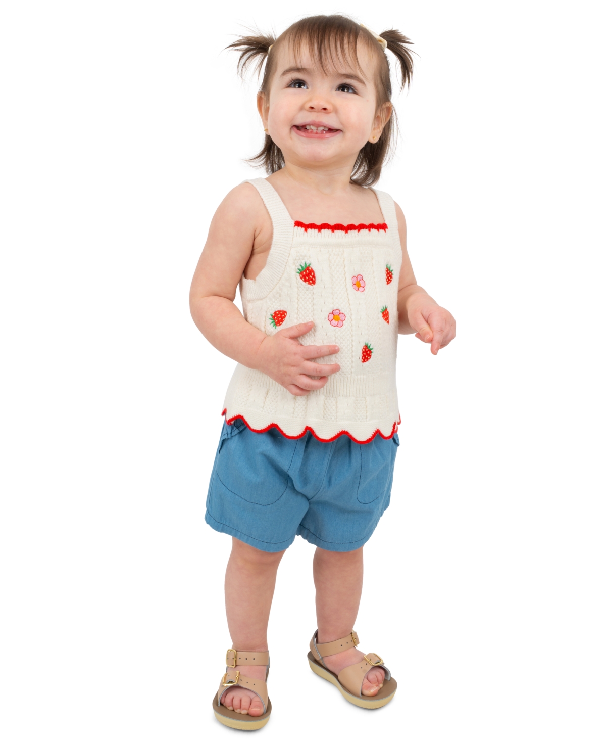 Click here for Rare Editions Baby Girls Embroidered Tank Top and... prices
