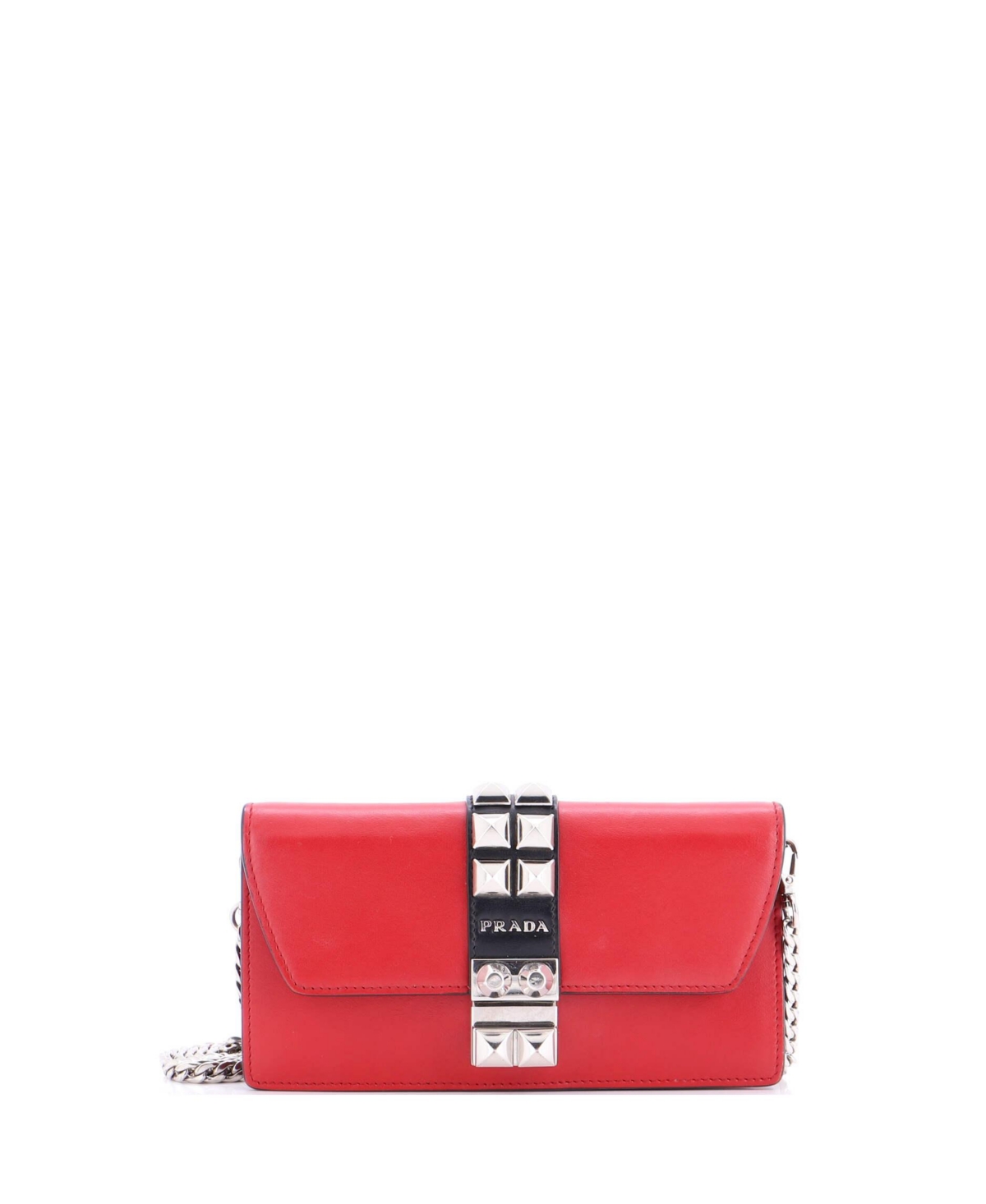 Click here for Pre-Owned Prada Elektra Wallet on Chain Studded Le... prices