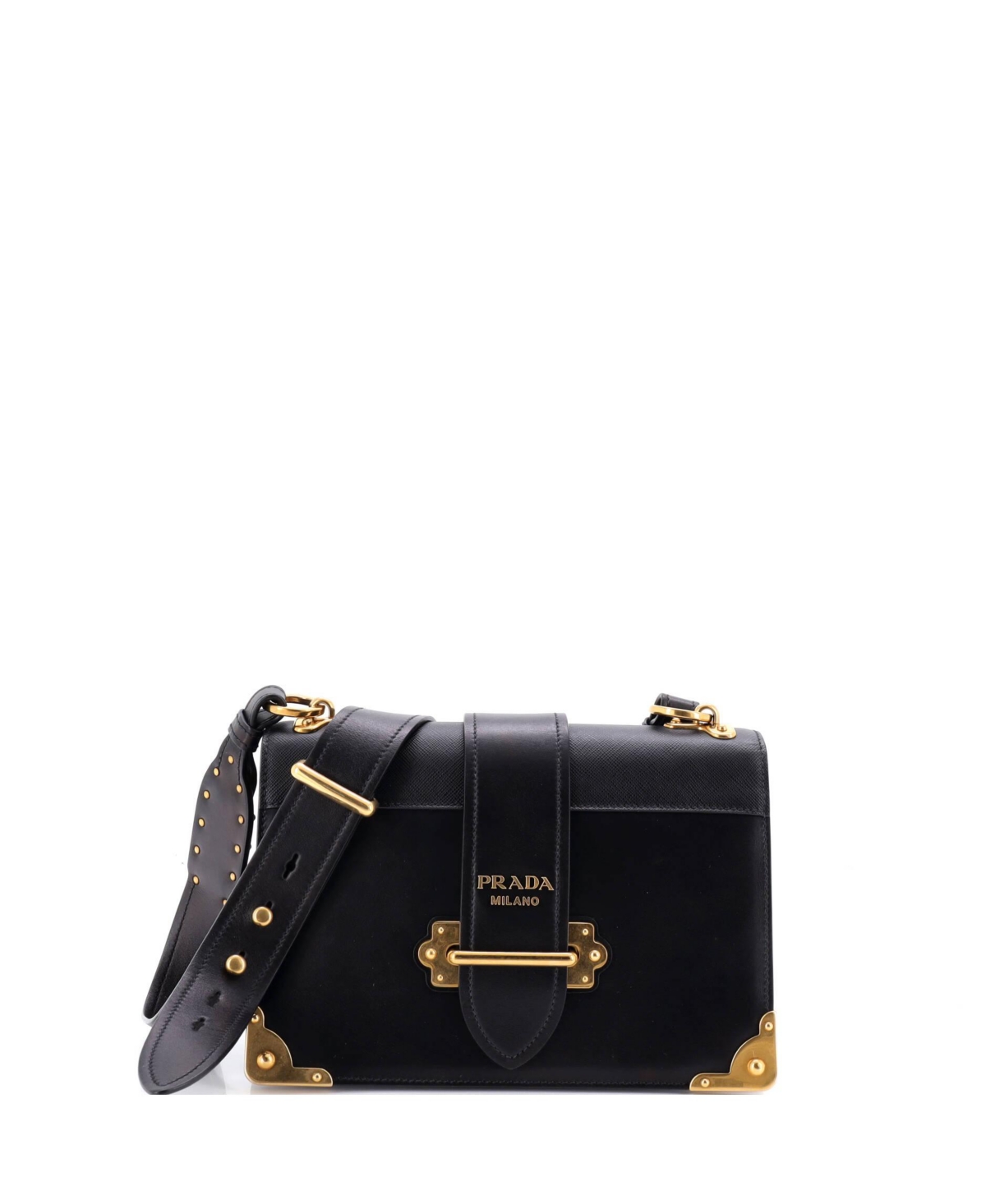 Click here for Pre-Owned Prada Large Cahier Crossbody Bag Leather... prices